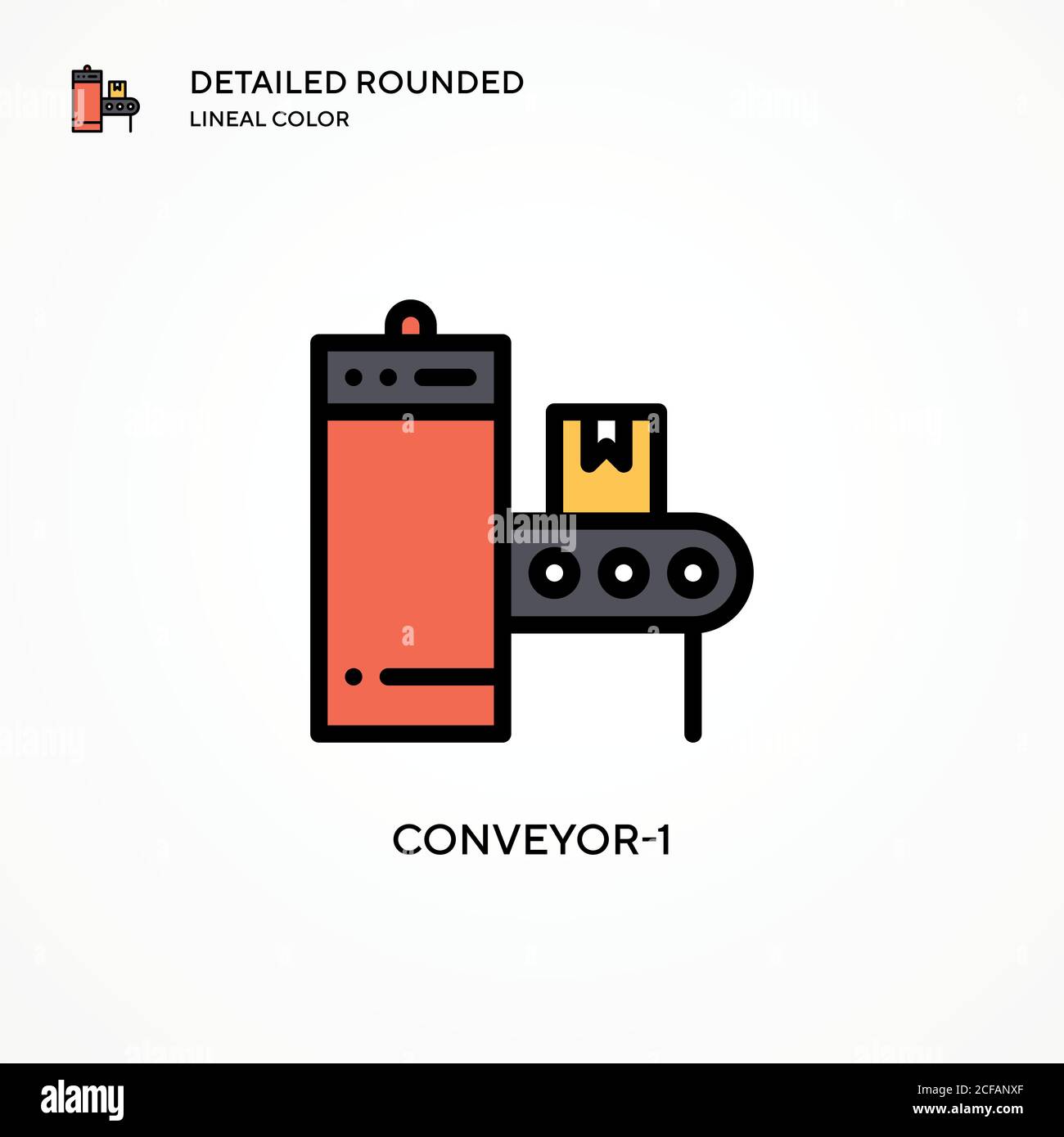 Conveyor-1 vector icon. Modern vector illustration concepts. Easy to ...