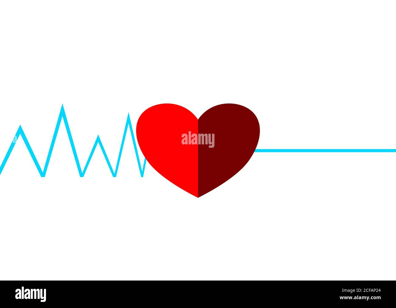 Medical cardiogram of the heart of a dying person Stock Vector Image ...