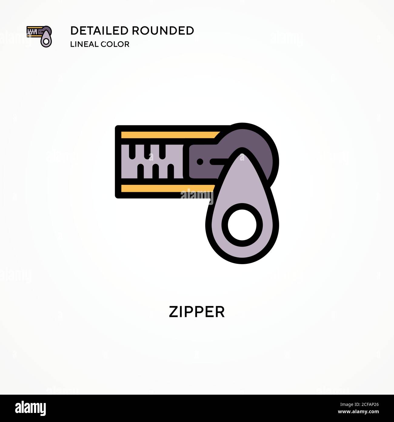 Zipper vector icon. Modern vector illustration concepts. Easy to edit ...