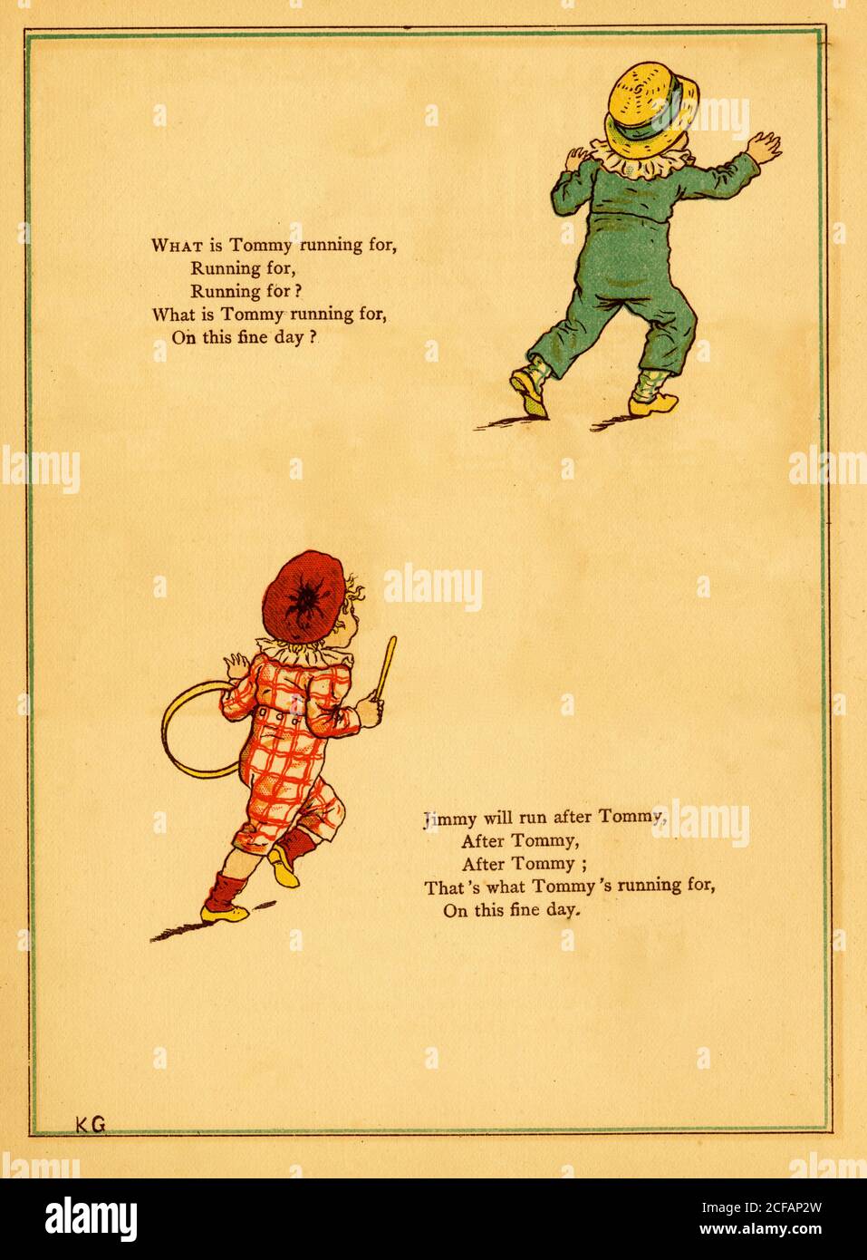 Two boys running and chasing Stock Photo - Alamy