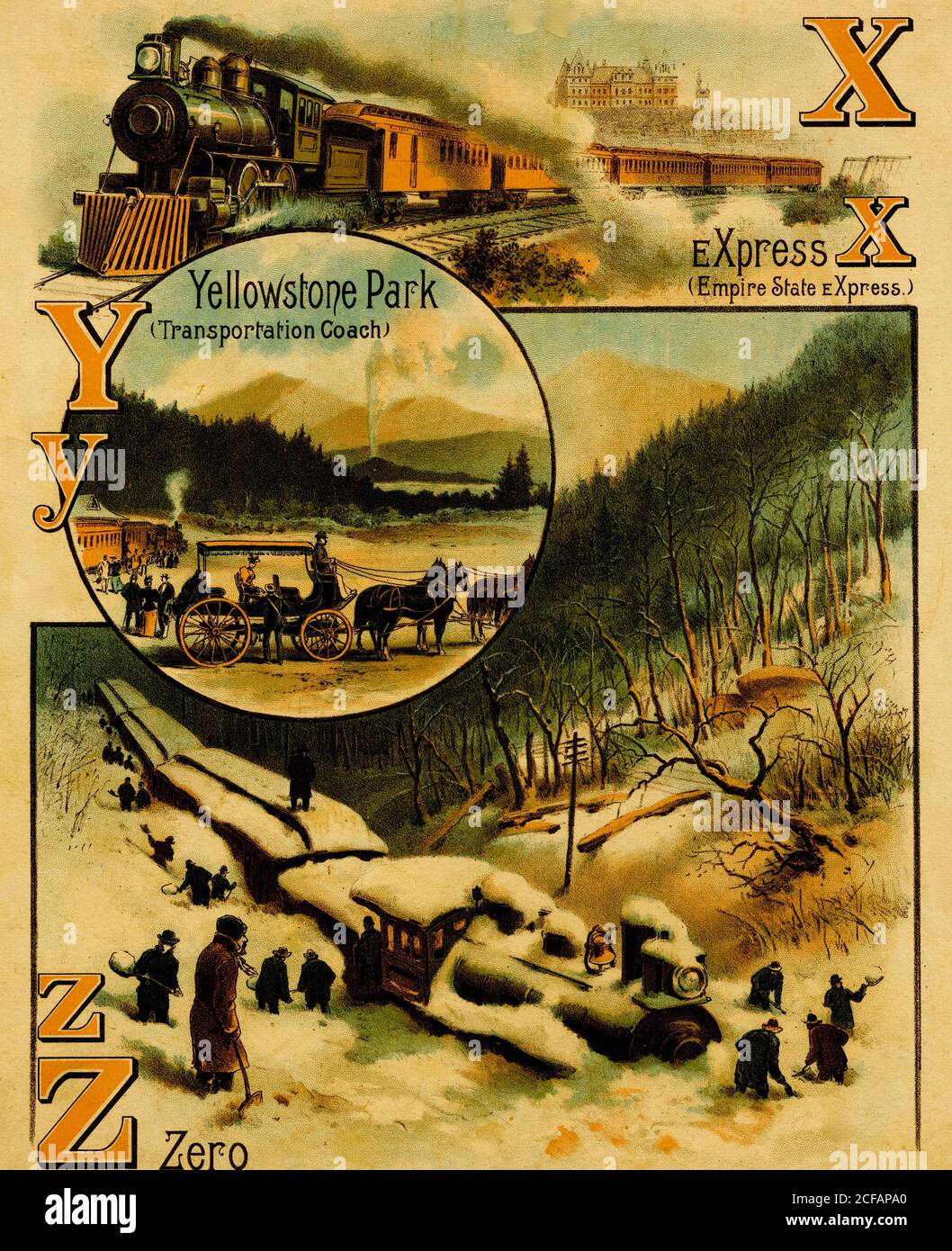 Railroad ABC - X is for Express, Y for Yellowstone Park, & Z is for ...