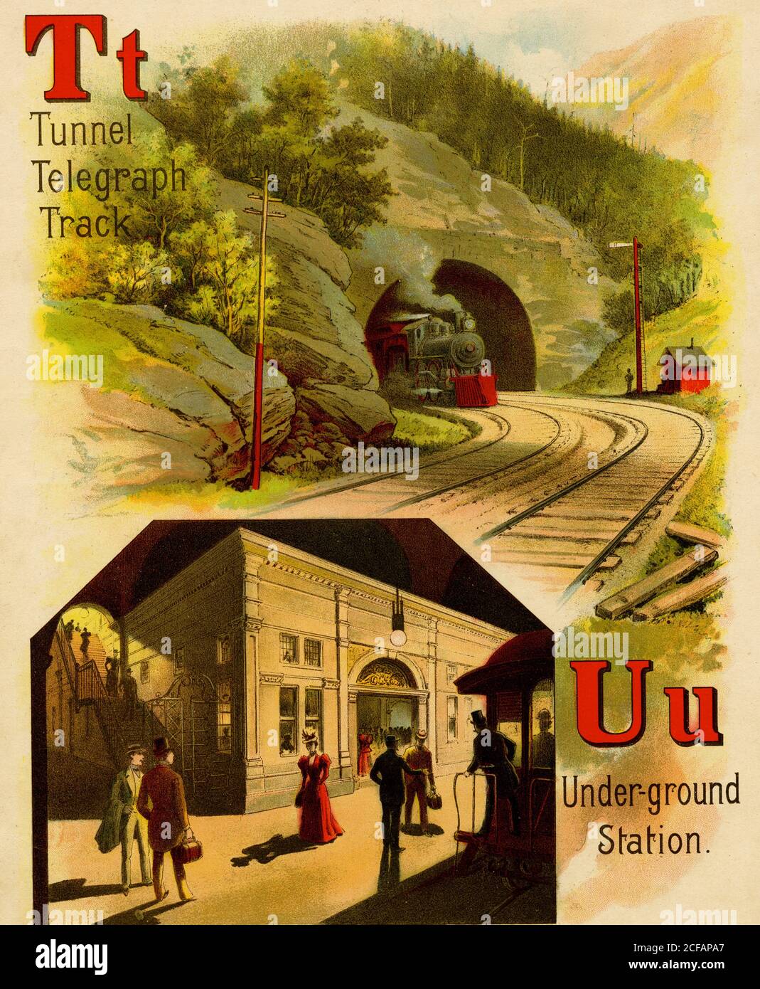Railroad ABC - Tunnel Telegraph & Track & U is for underground Station ...