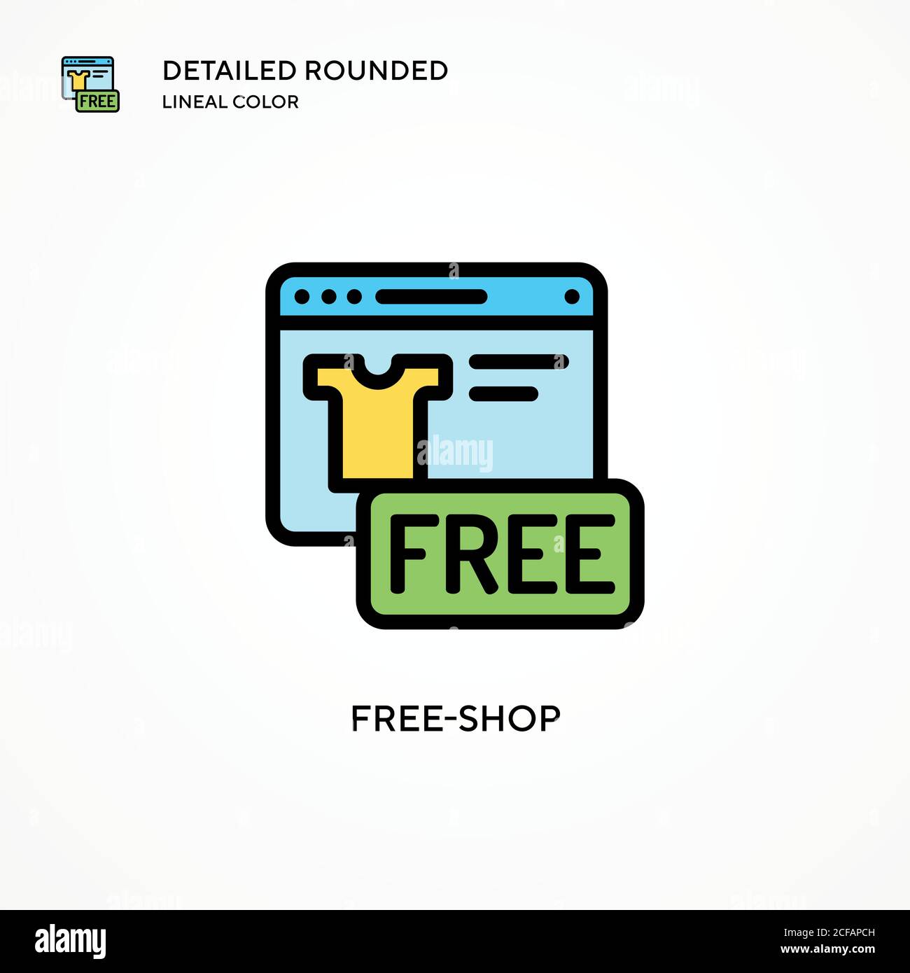 Free-shop vector icon. Modern vector illustration concepts. Easy to ...