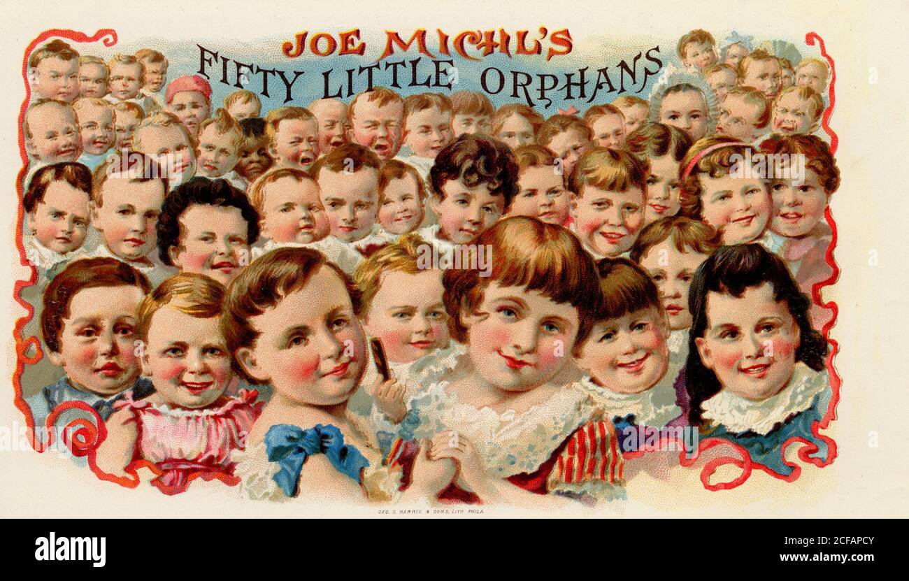Fifty Little Orphans Stock Photo - Alamy