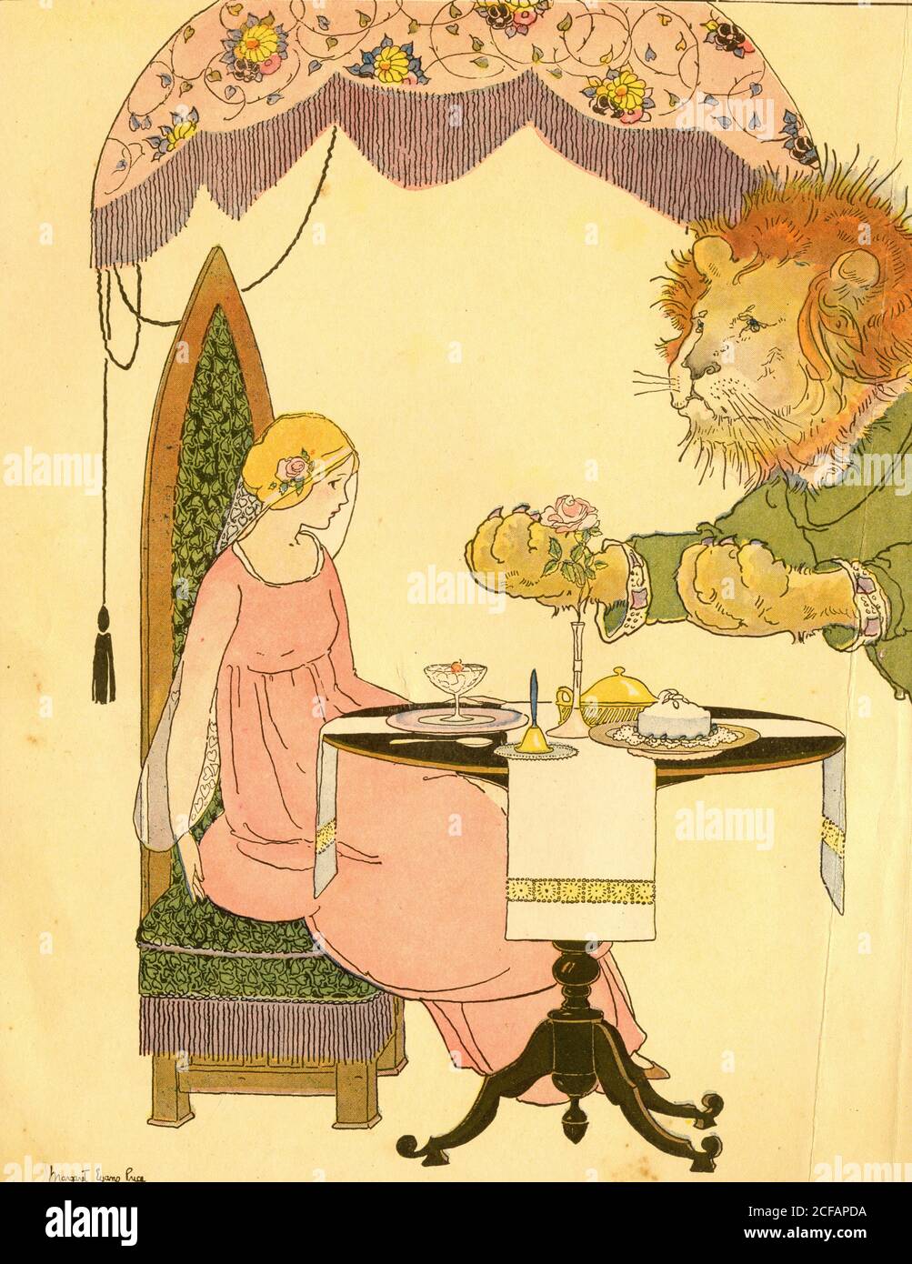 Princess with lion hi-res stock photography and images - Alamy