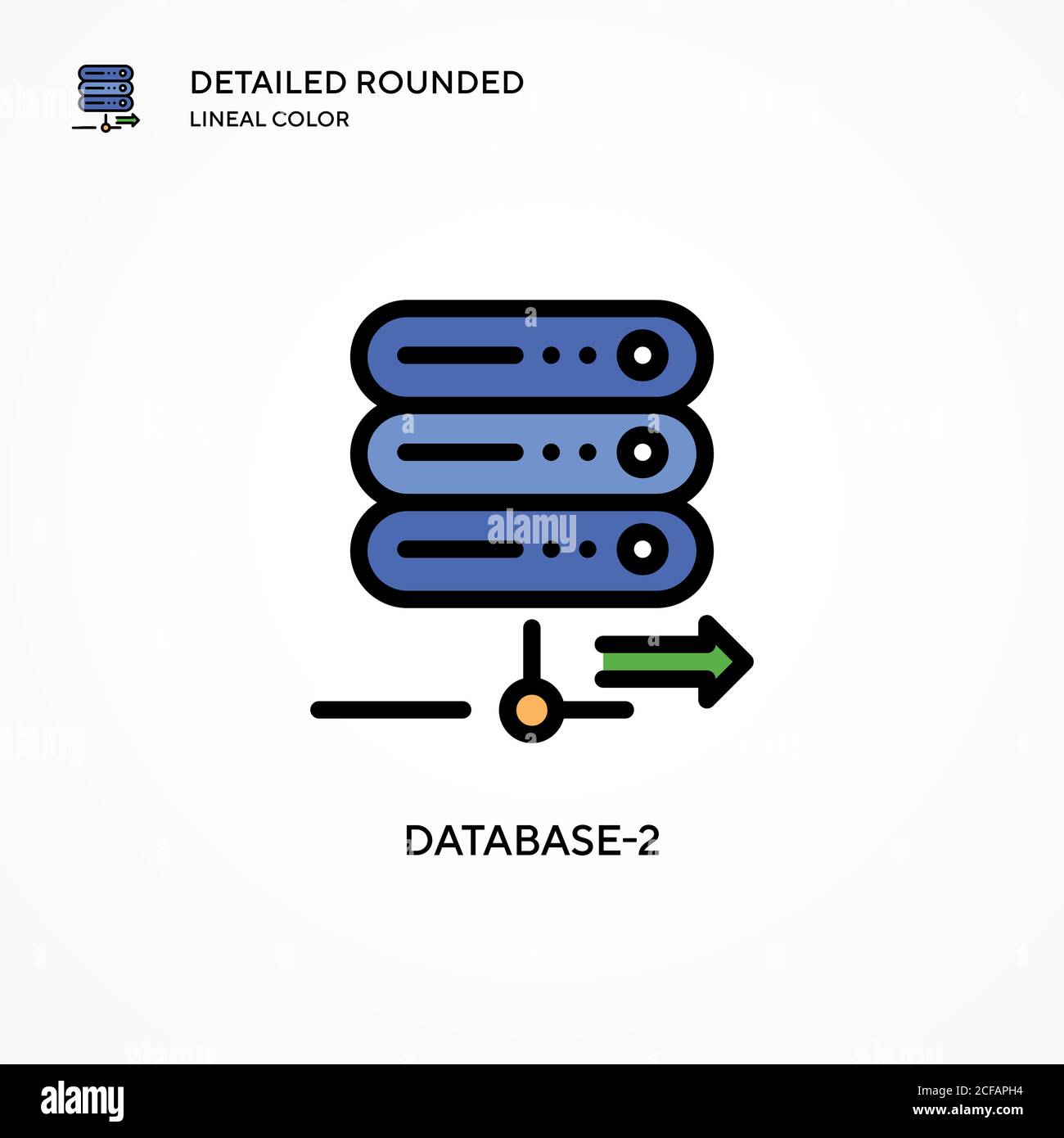 Database-2 vector icon. Modern vector illustration concepts. Easy to ...