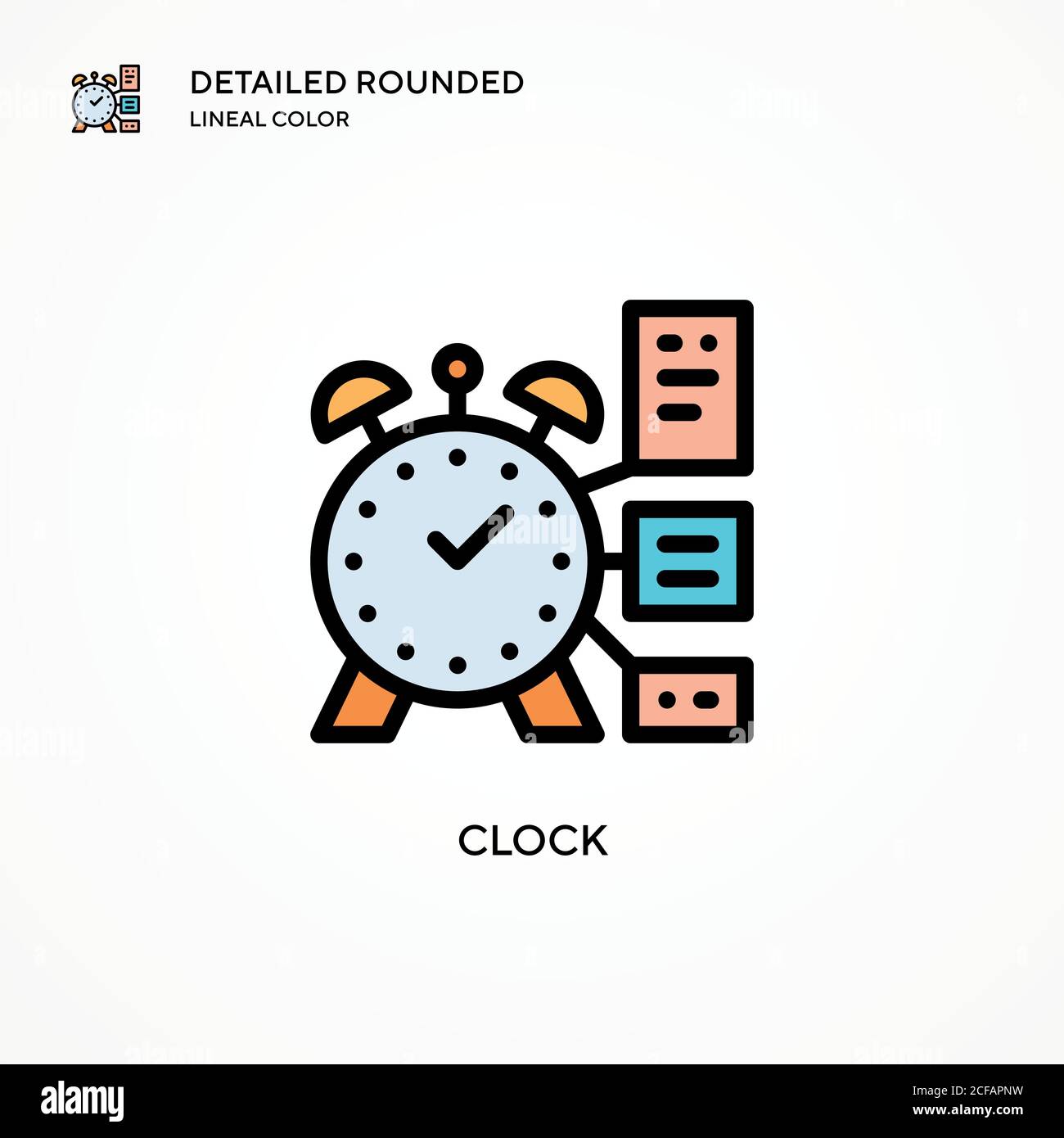 Clock vector icon. Modern vector illustration concepts. Easy to edit ...