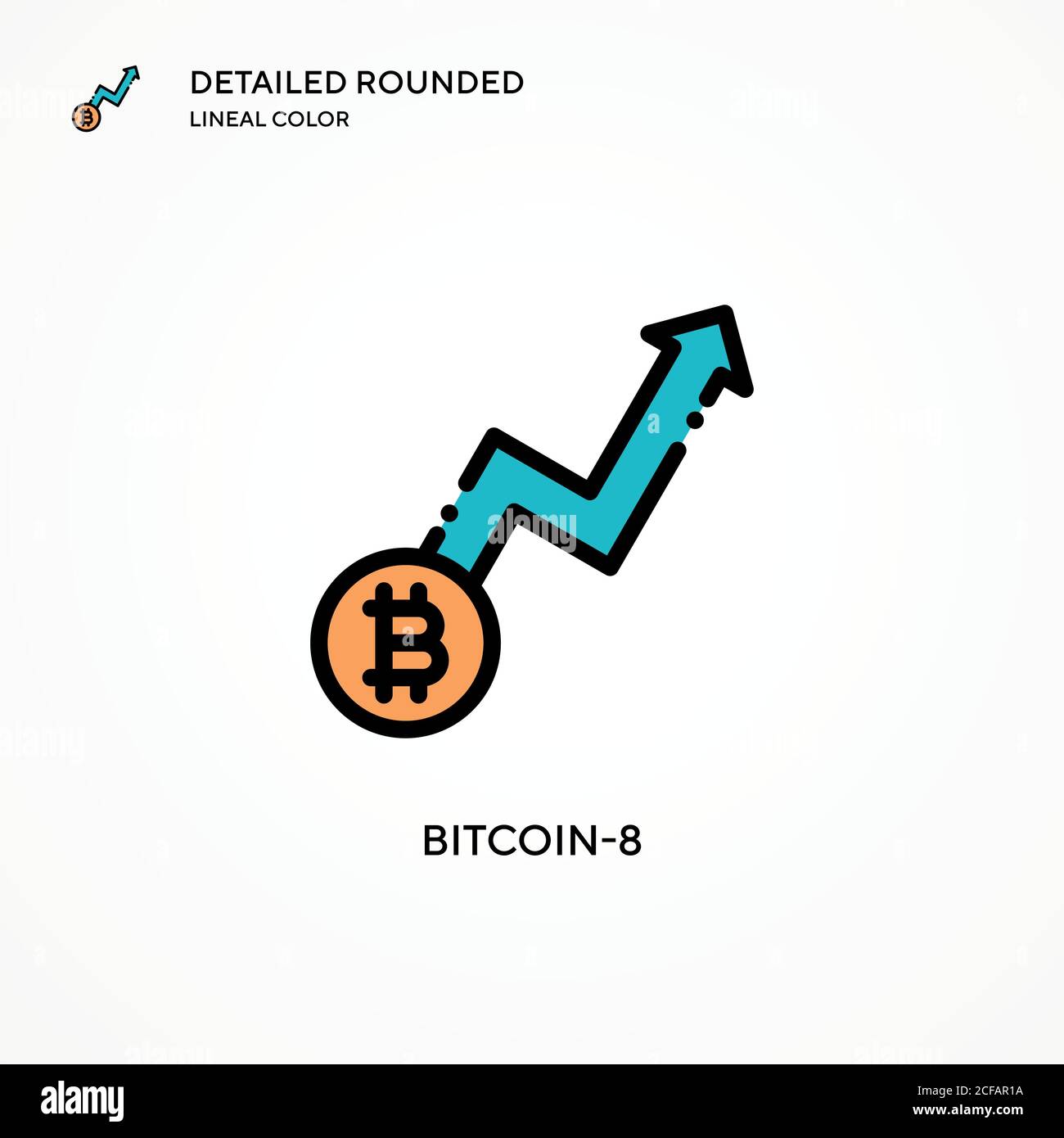 Bitcoin-8 vector icon. Modern vector illustration concepts. Easy to ...