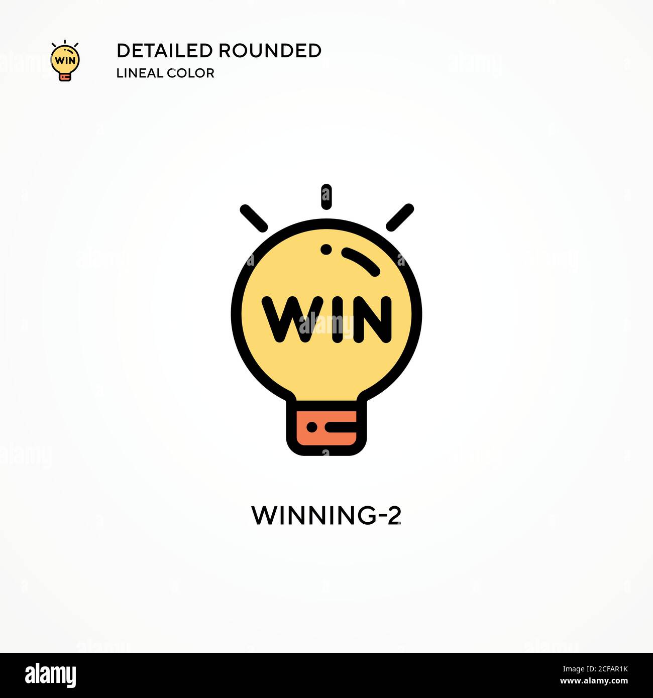 Winning-2 vector icon. Modern vector illustration concepts. Easy to ...