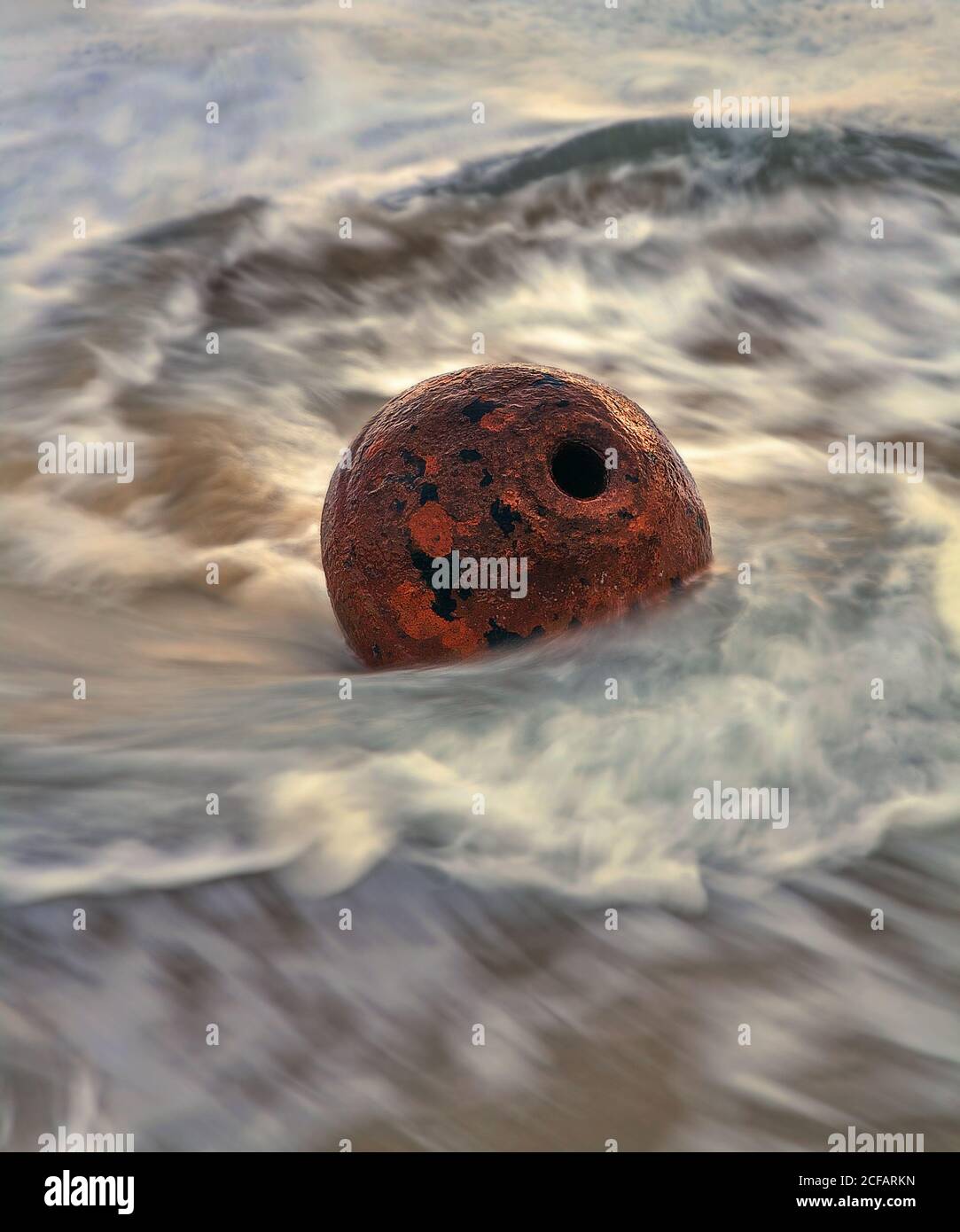 Rusted washed up on beach buoy hi-res stock photography and images - Alamy