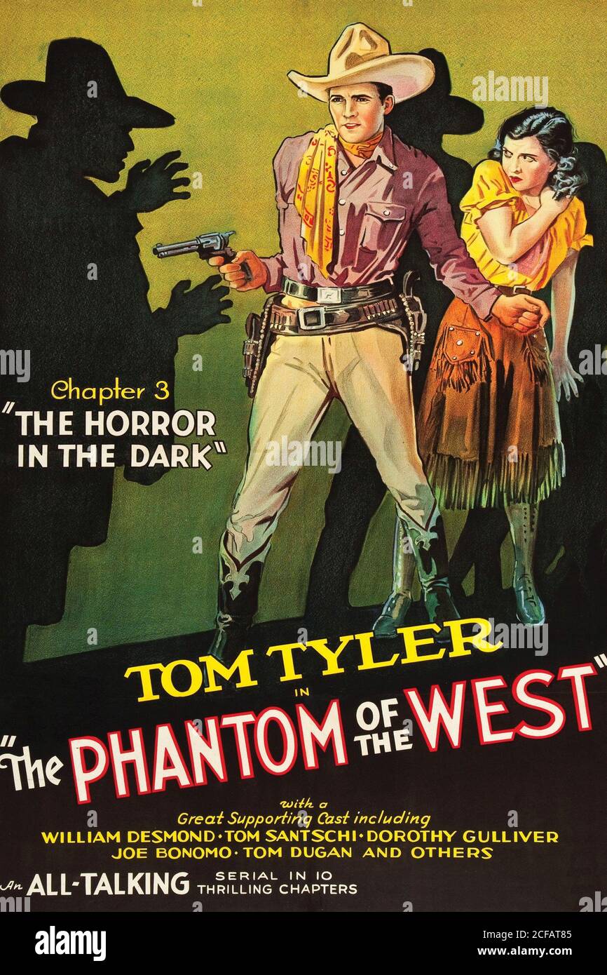The Phantom of the West - Horror in the Dark Stock Photo - Alamy