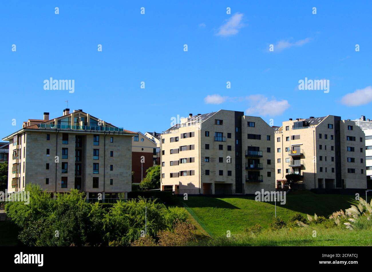 Blocks of flats in the Valdenoja area of Santander Cantabria Spain ...