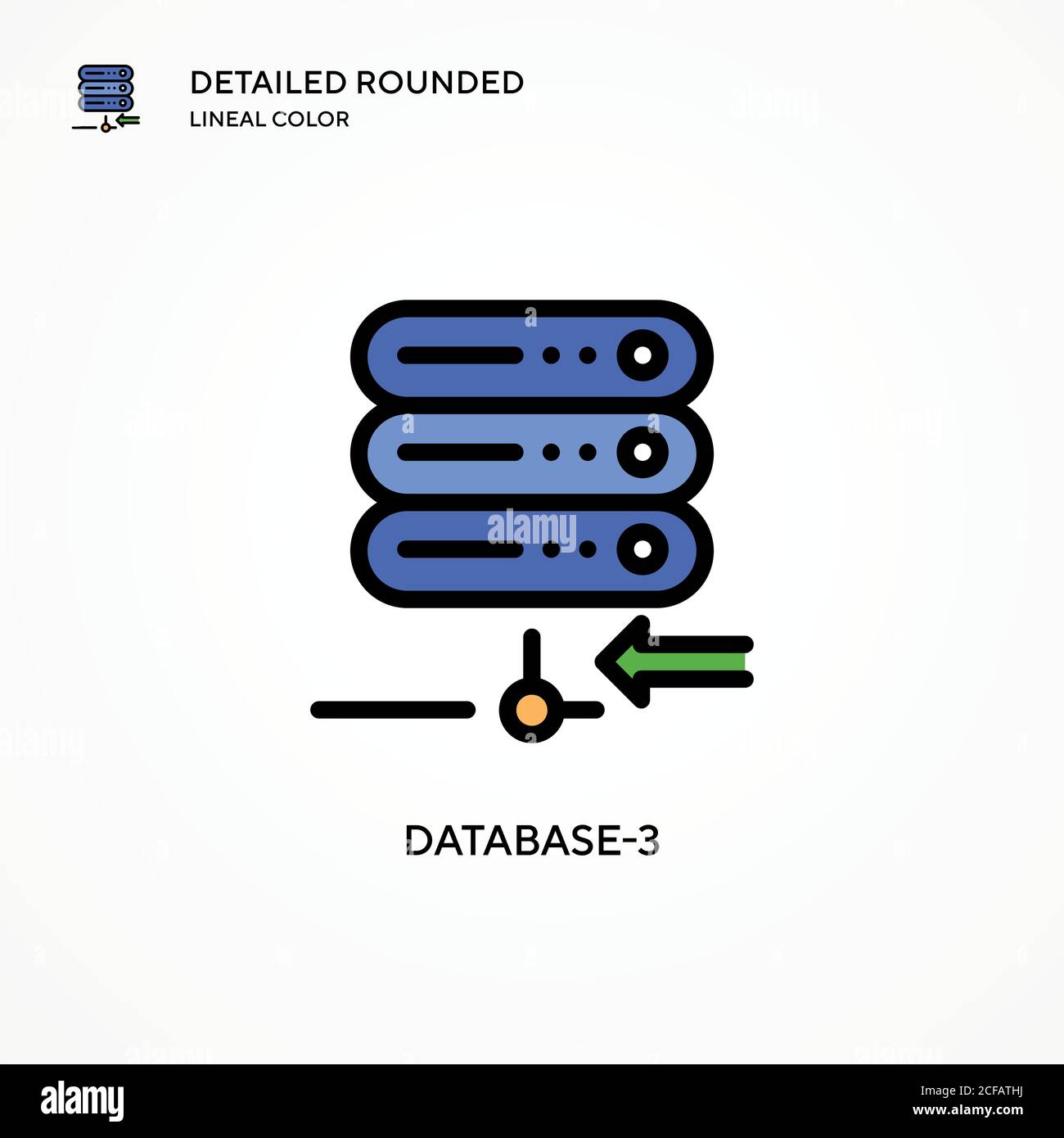 Database-3 vector icon. Modern vector illustration concepts. Easy to ...