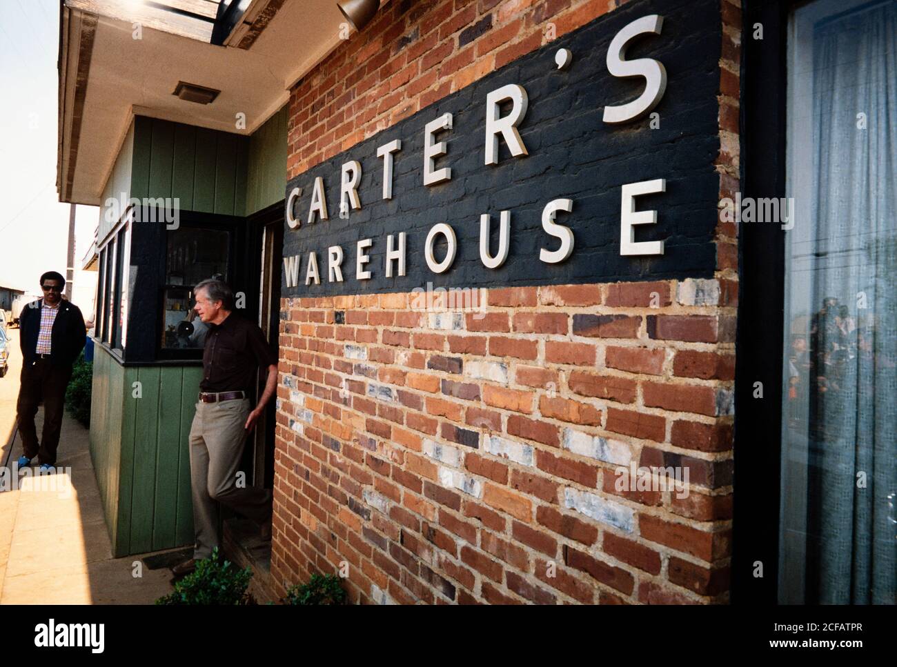 President Jimmy Carter at the Carter Warehouse in Plains, Georgia. A ...