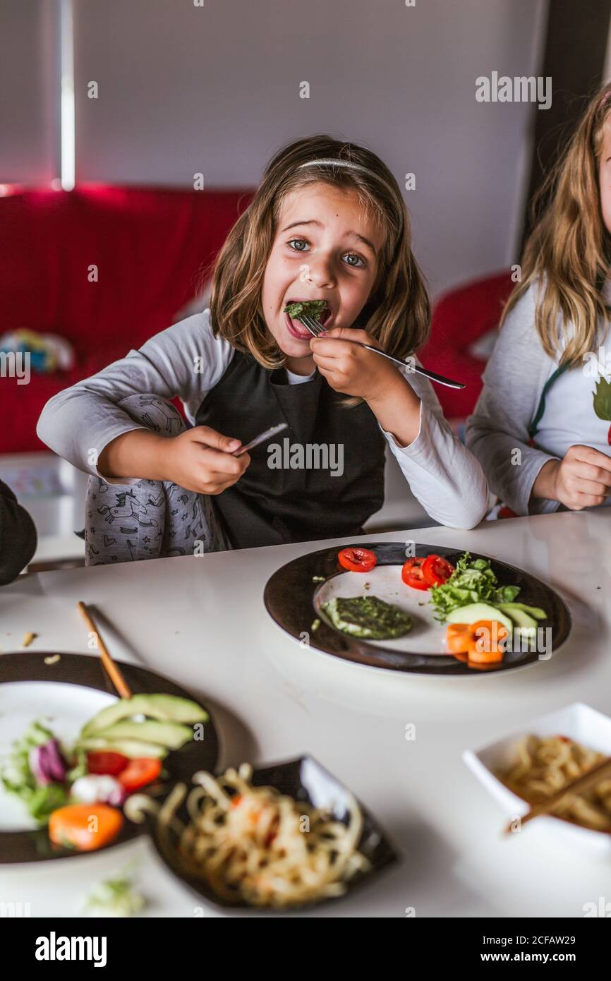 Boy Girl Eating Chopsticks High Resolution Stock Photography and Images ...