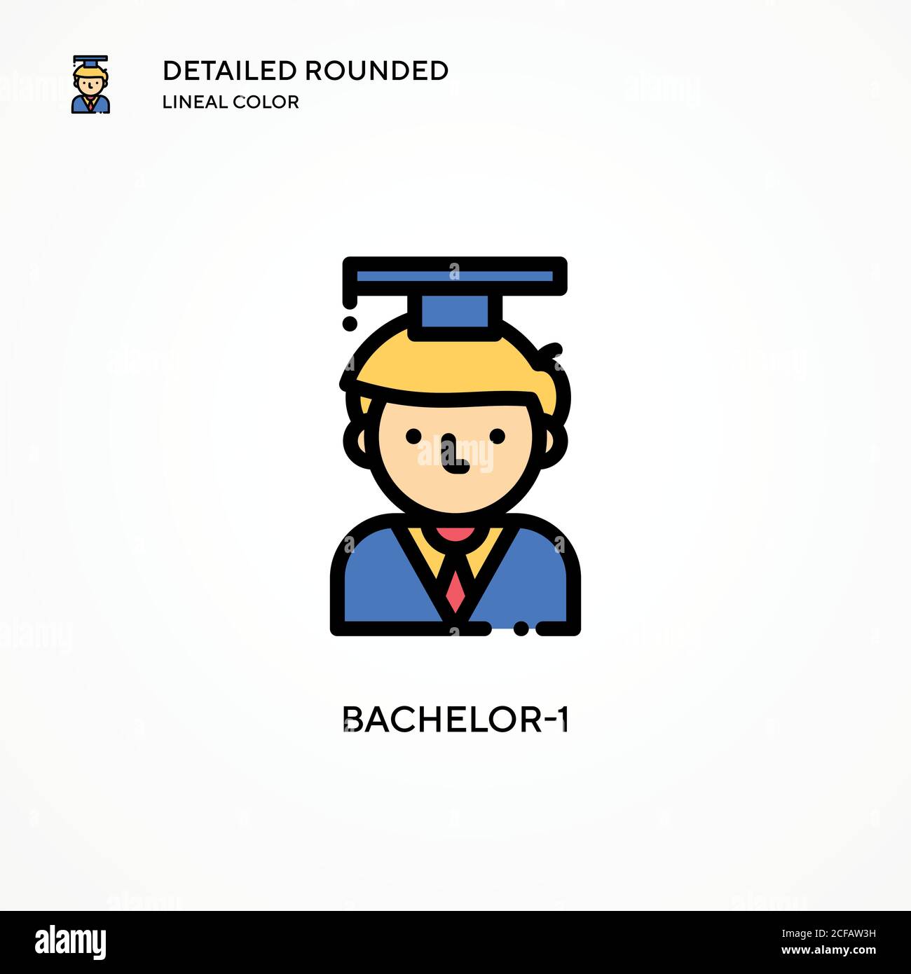 Bachelor-1 vector icon. Modern vector illustration concepts. Easy to ...