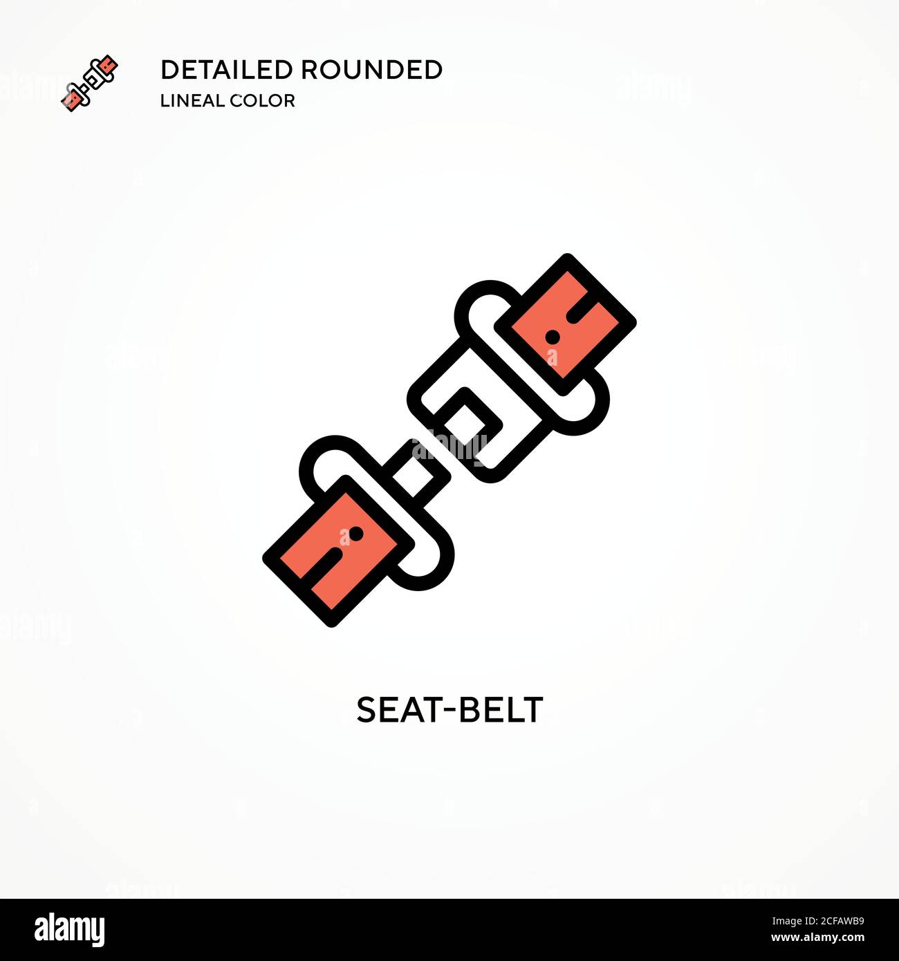 Seat-belt vector icon. Modern vector illustration concepts. Easy to ...
