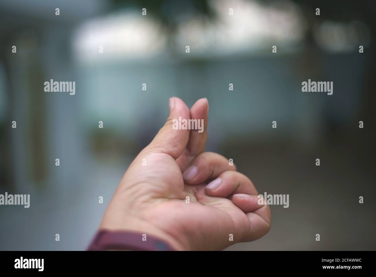 A marking finger heart is a sign of love Stock Photo - Alamy
