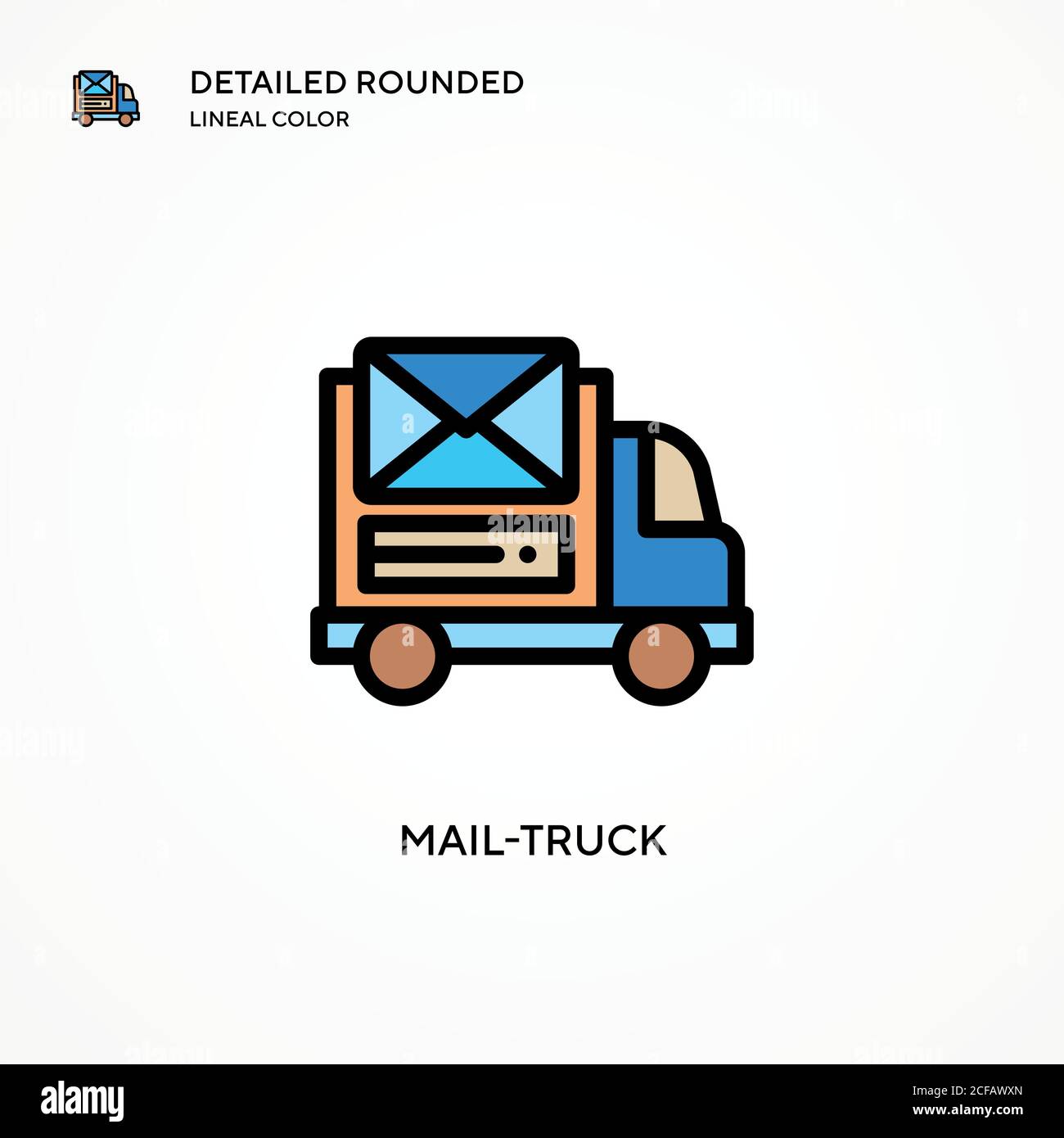 Mail-truck vector icon. Modern vector illustration concepts. Easy to ...