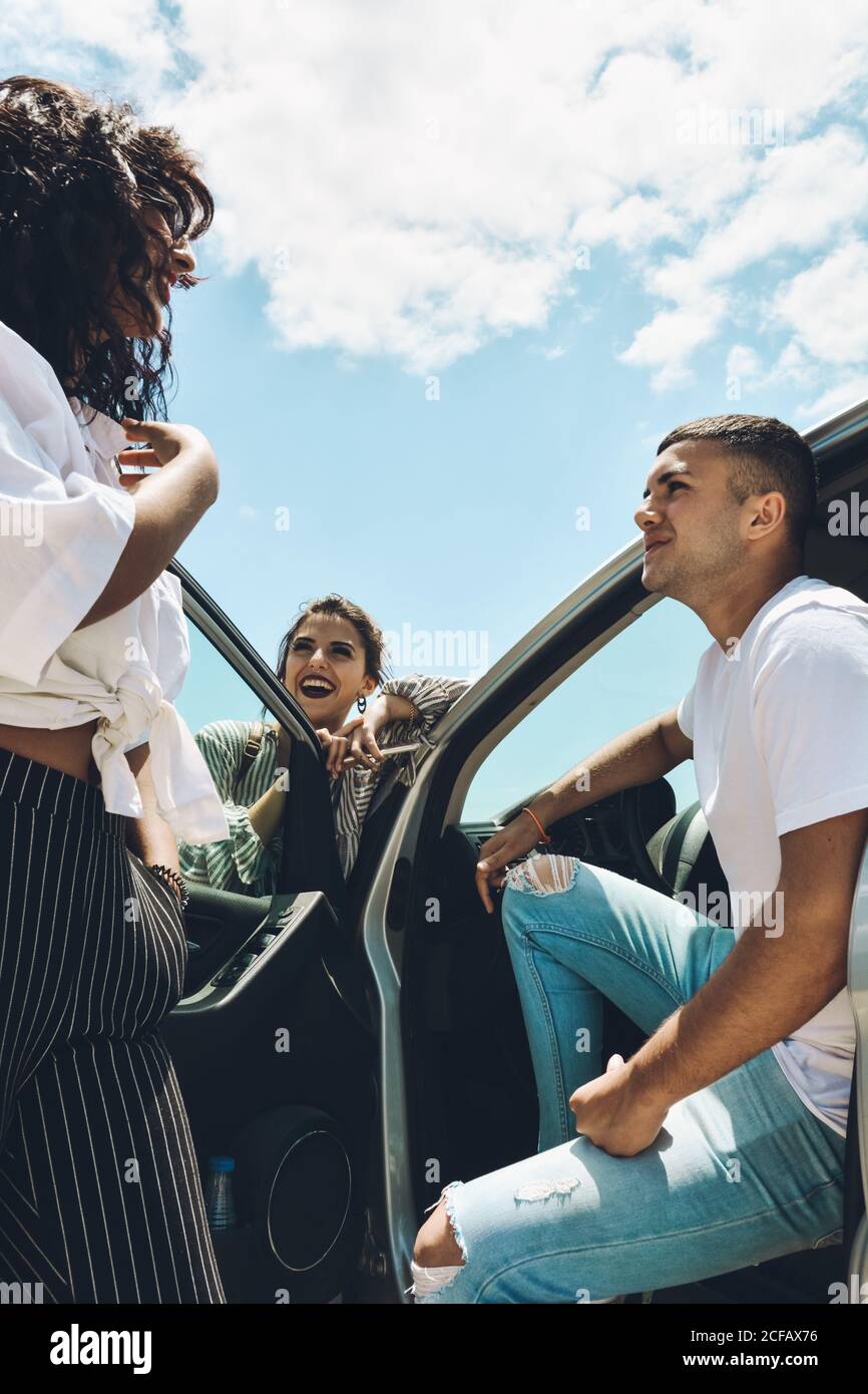 Young group selfies hi-res stock photography and images - Alamy