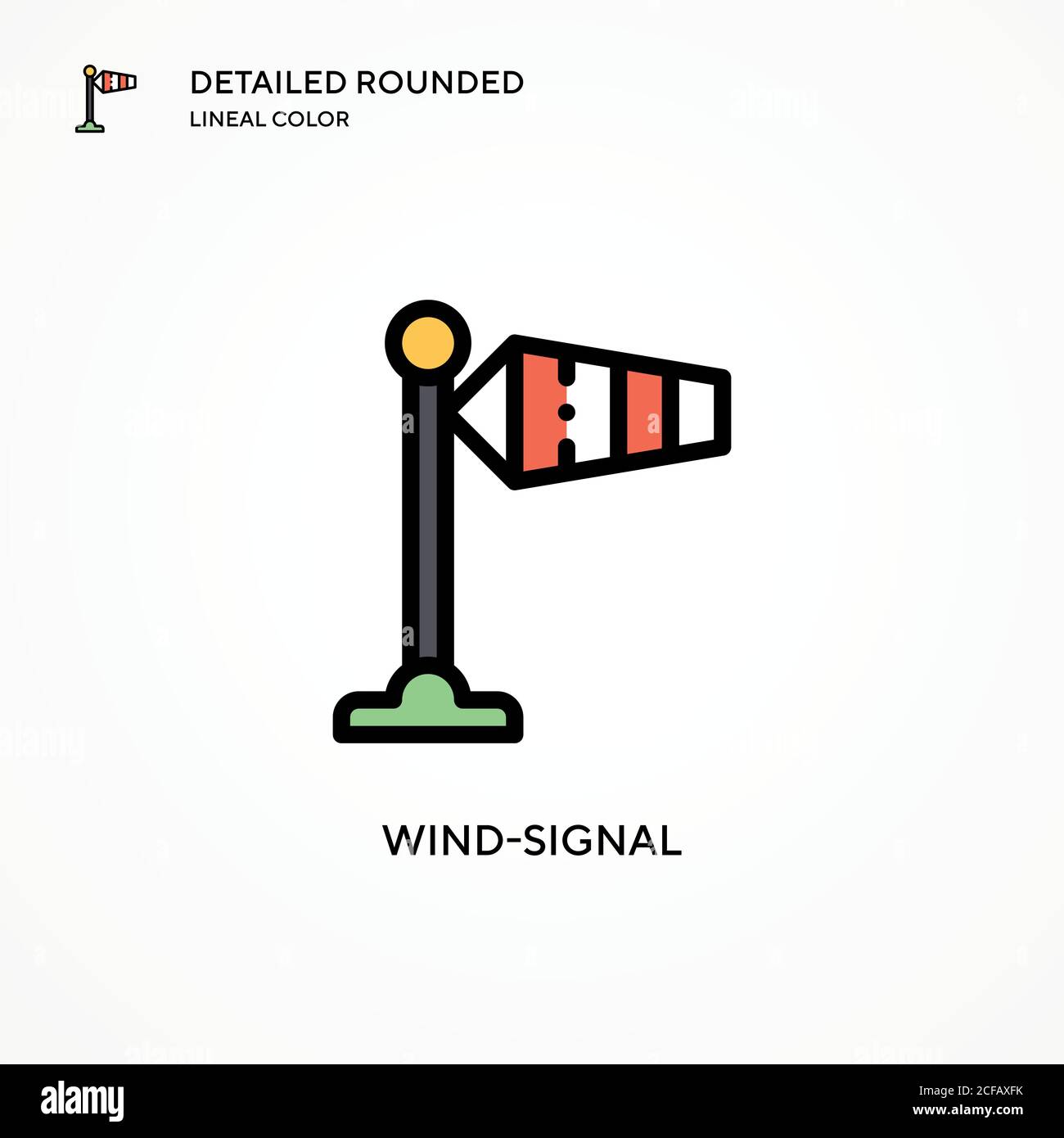 Wind-signal vector icon. Modern vector illustration concepts. Easy to ...
