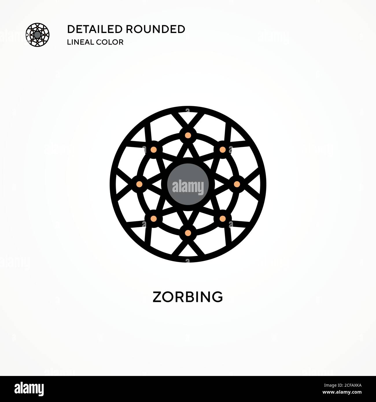 Zorbing vector icon. Modern vector illustration concepts. Easy to edit ...