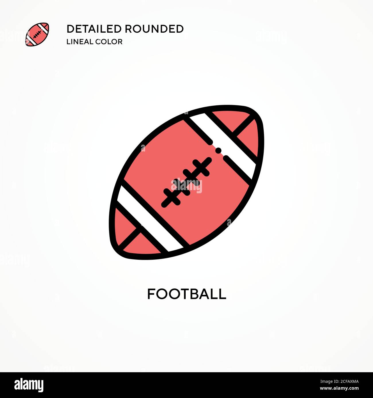 Football vector icon. Modern vector illustration concepts. Easy to edit ...