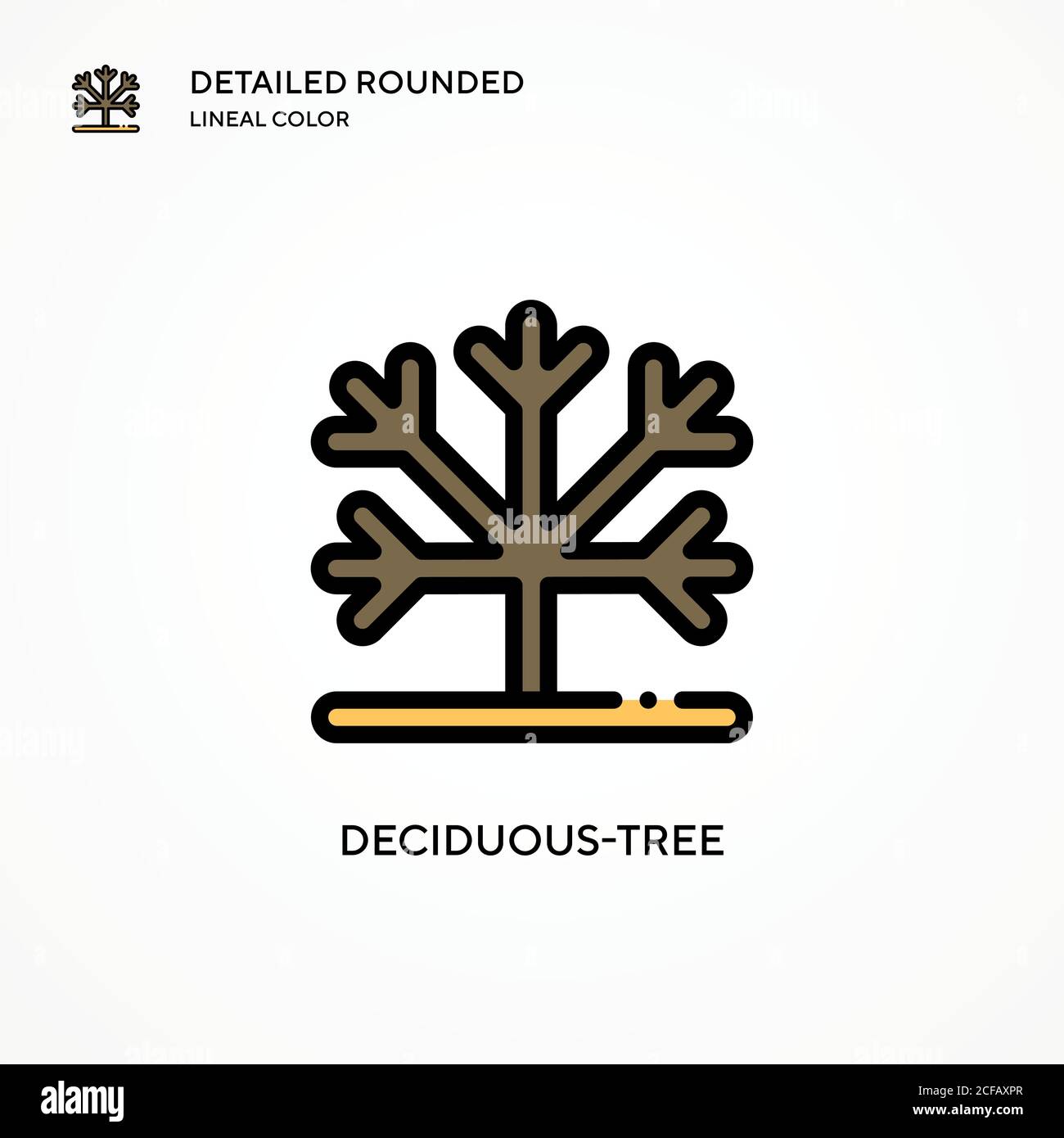 Deciduous-tree vector icon. Modern vector illustration concepts. Easy ...
