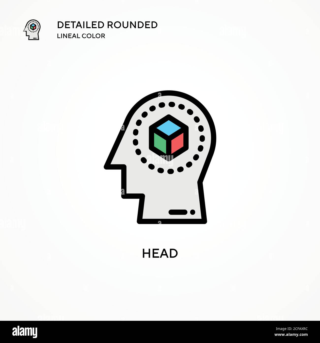 Head vector icon. Modern vector illustration concepts. Easy to edit and ...
