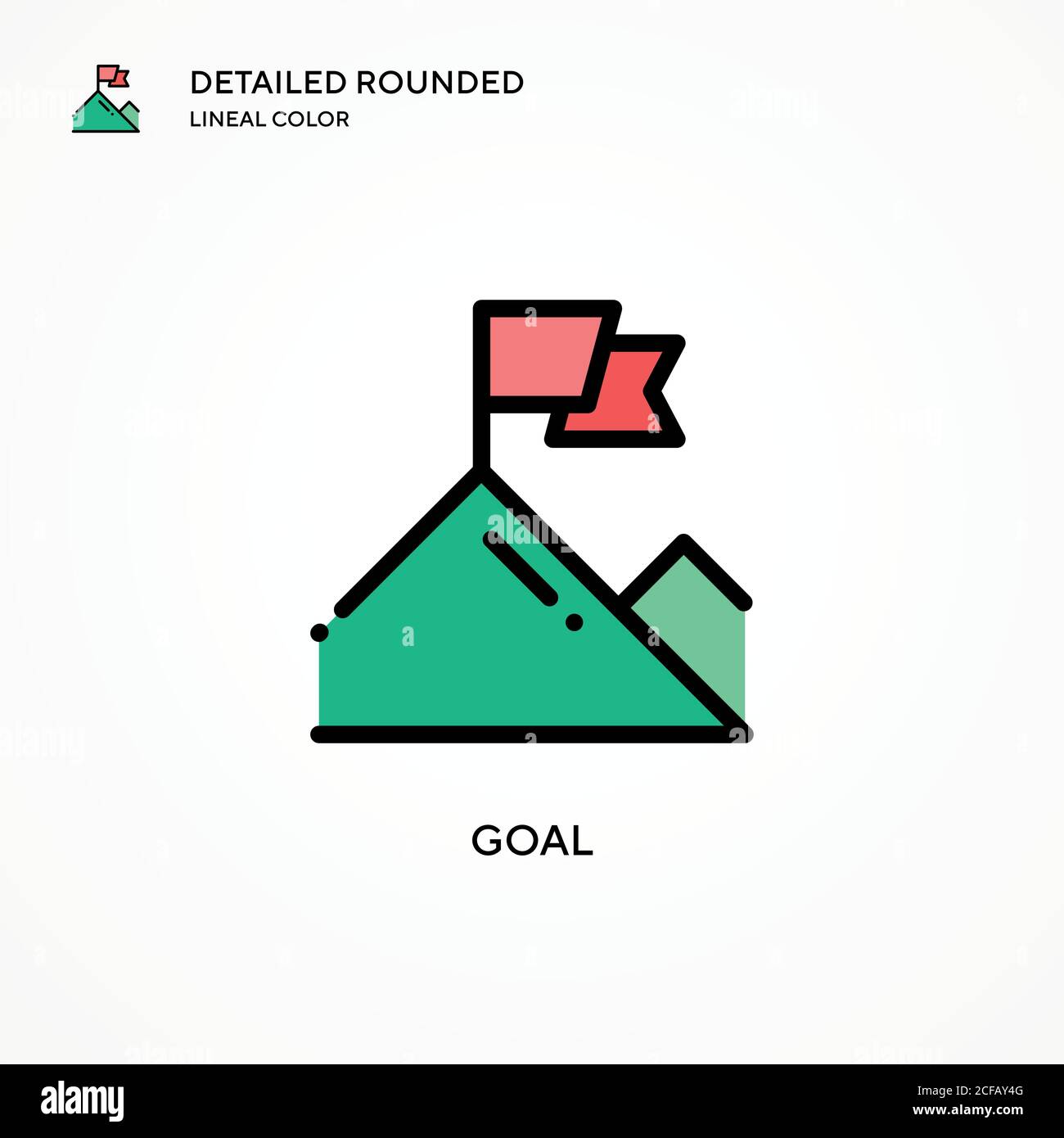 Goal vector icon. Modern vector illustration concepts. Easy to edit and ...