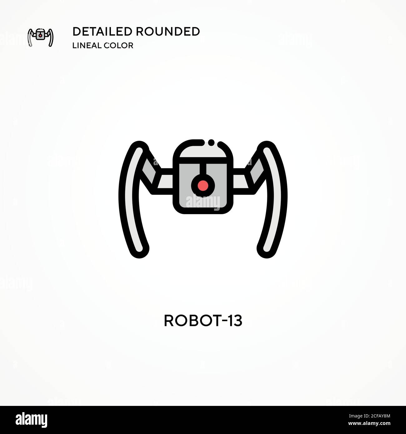 Robot-13 vector icon. Modern vector illustration concepts. Easy to edit ...