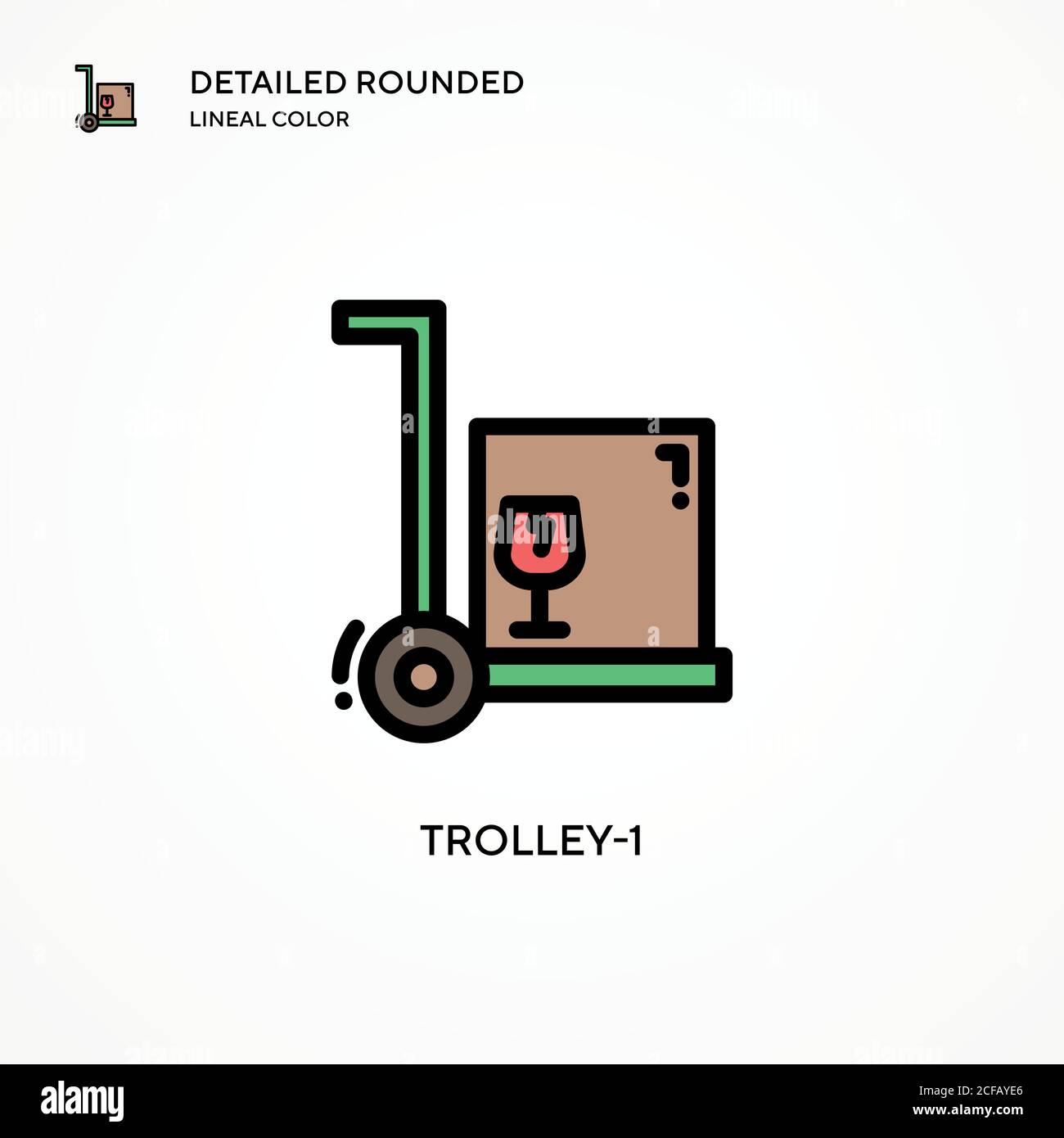 Trolley-1 vector icon. Modern vector illustration concepts. Easy to ...