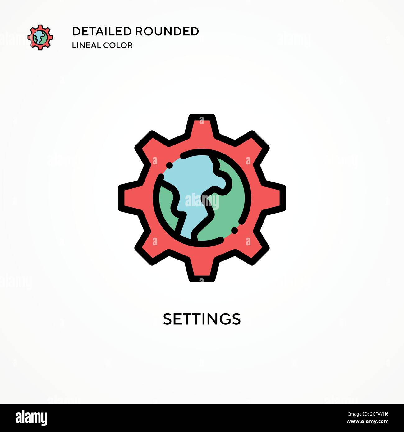 Settings vector icon. Modern vector illustration concepts. Easy to edit ...
