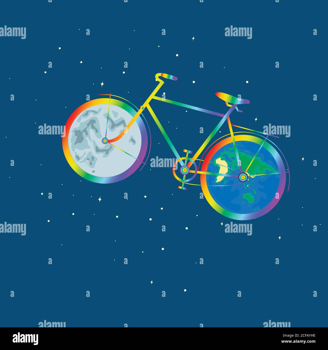 Moon bike silhouette hi-res stock photography and images - Alamy