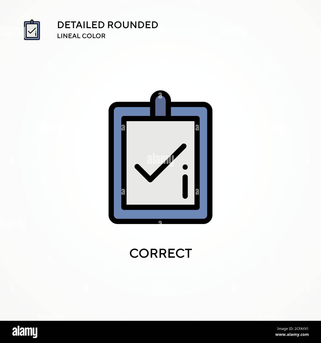 Correct vector icon. Modern vector illustration concepts. Easy to edit ...