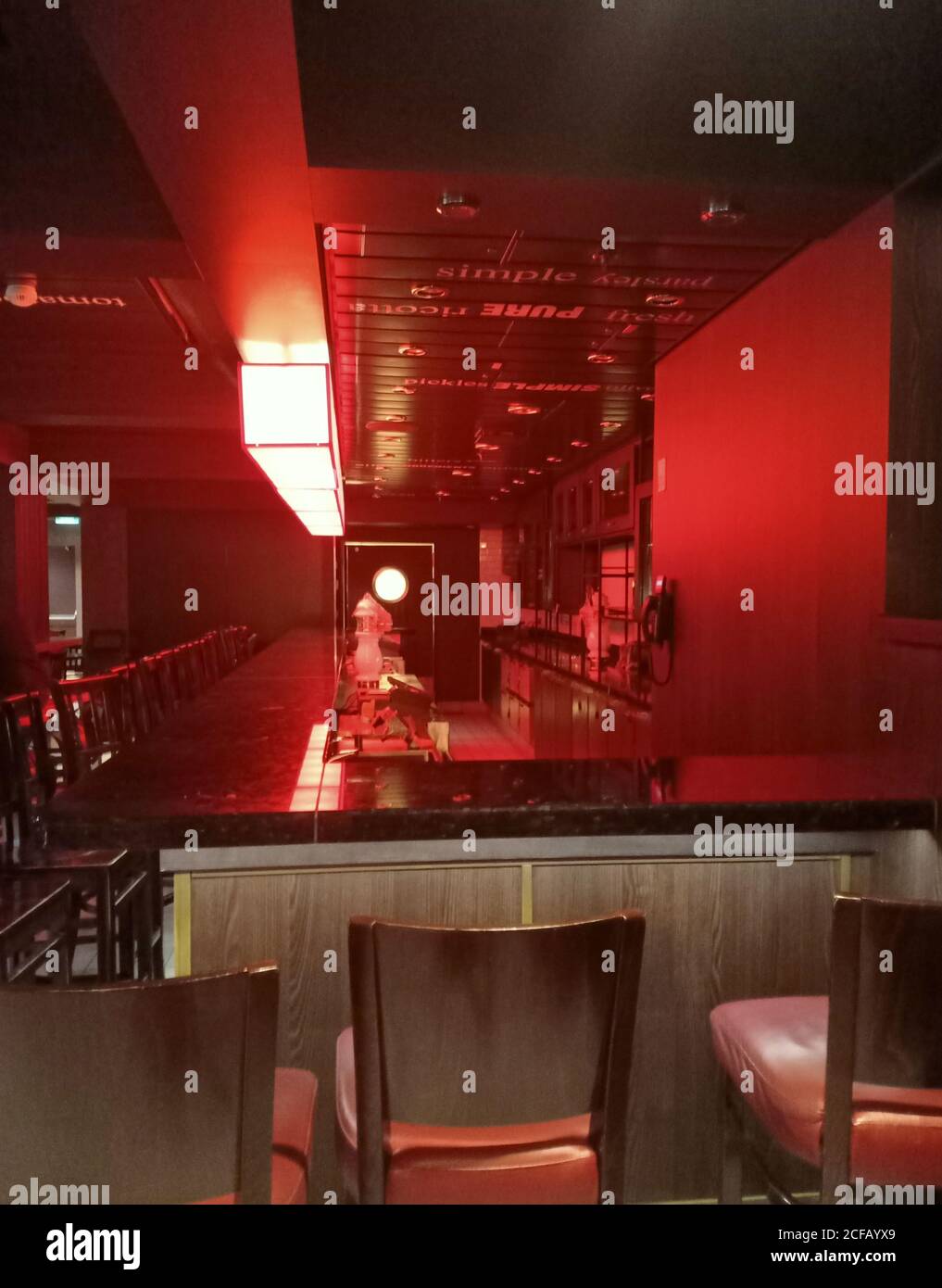 Empty bar counter at night hi-res stock photography and images - Alamy