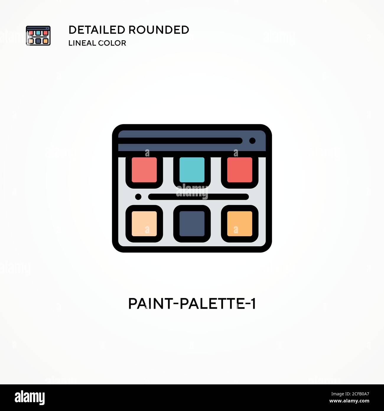 Paint-palette-1 vector icon. Modern vector illustration concepts. Easy ...