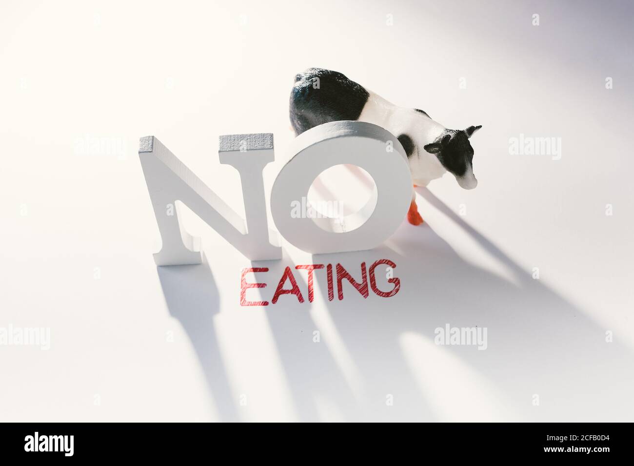 Concept of calling to stop eating animals Stock Photo - Alamy