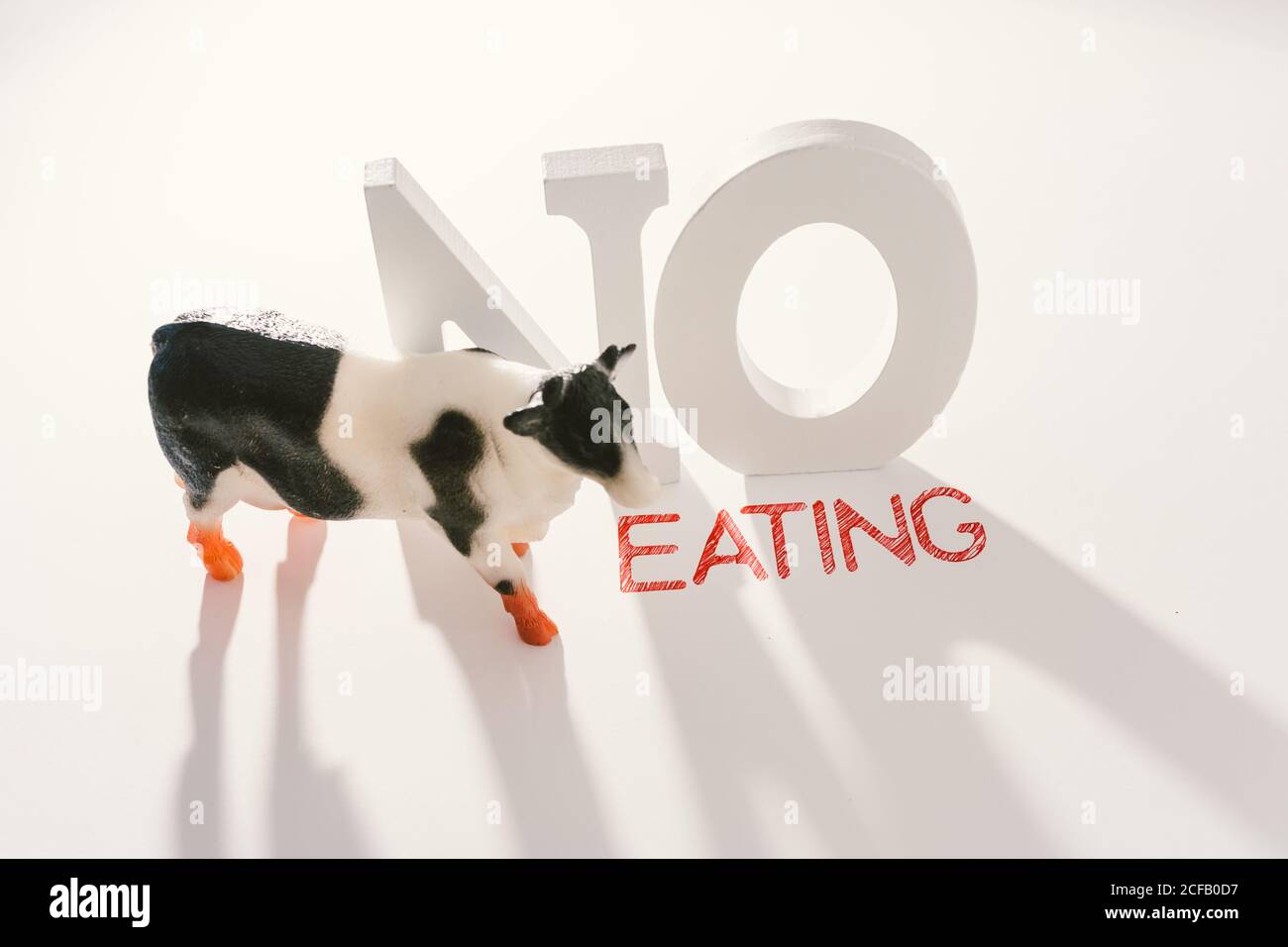 Concept of calling to stop eating animals Stock Photo - Alamy