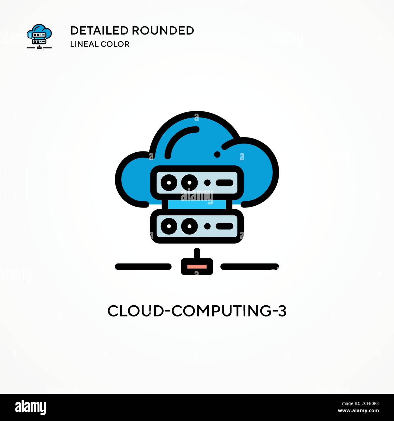 Cloud-computing-3 vector icon. Modern vector illustration concepts ...