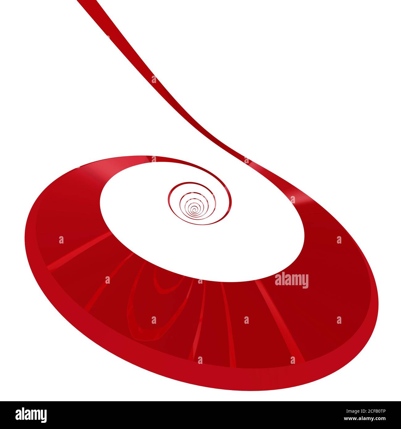 Red streamer isolated on white background. Isolated. 3D Illustration ...