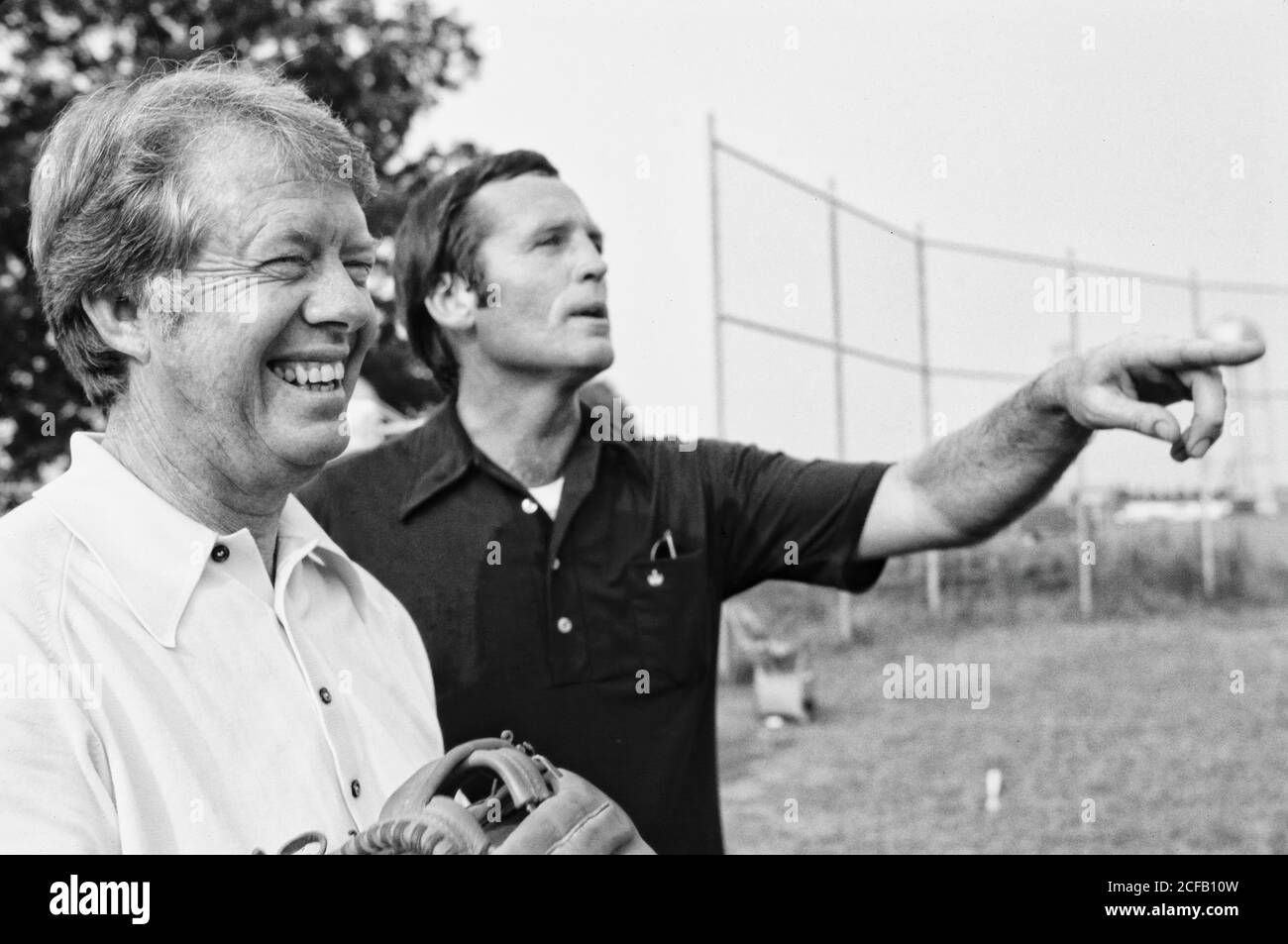 President Jimmy Carter plays softball 1976 - 1979 with off duty Secret ...