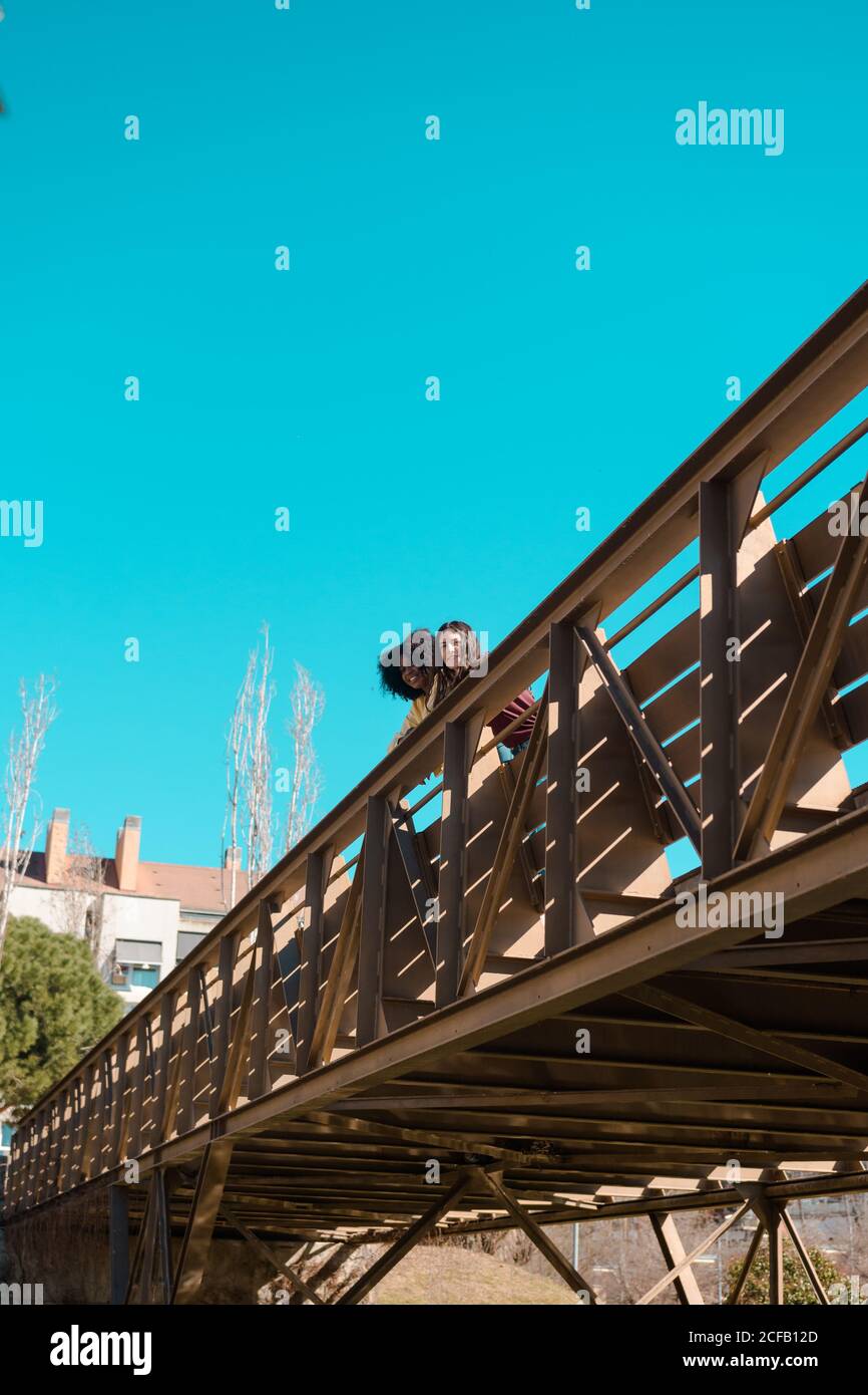 Three Girls On Bridge High Resolution Stock Photography and Images - Alamy