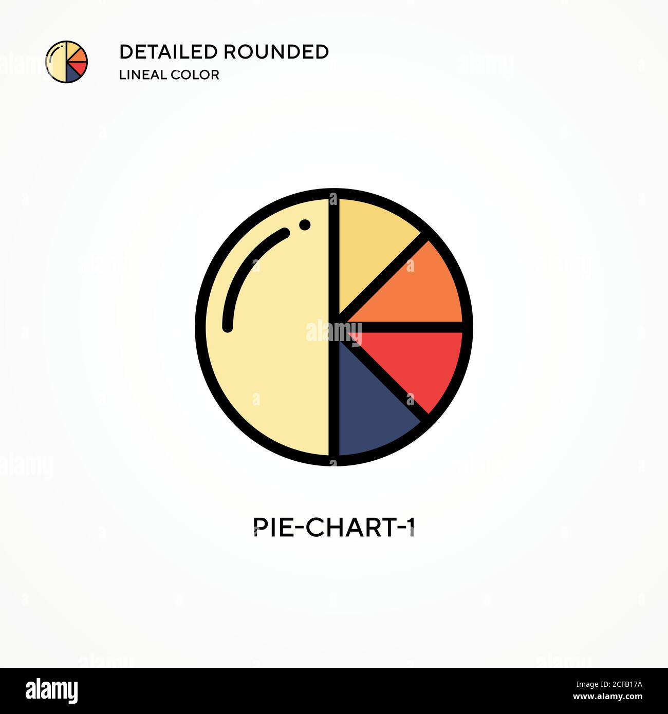 Pie-chart-1 vector icon. Modern vector illustration concepts. Easy to ...