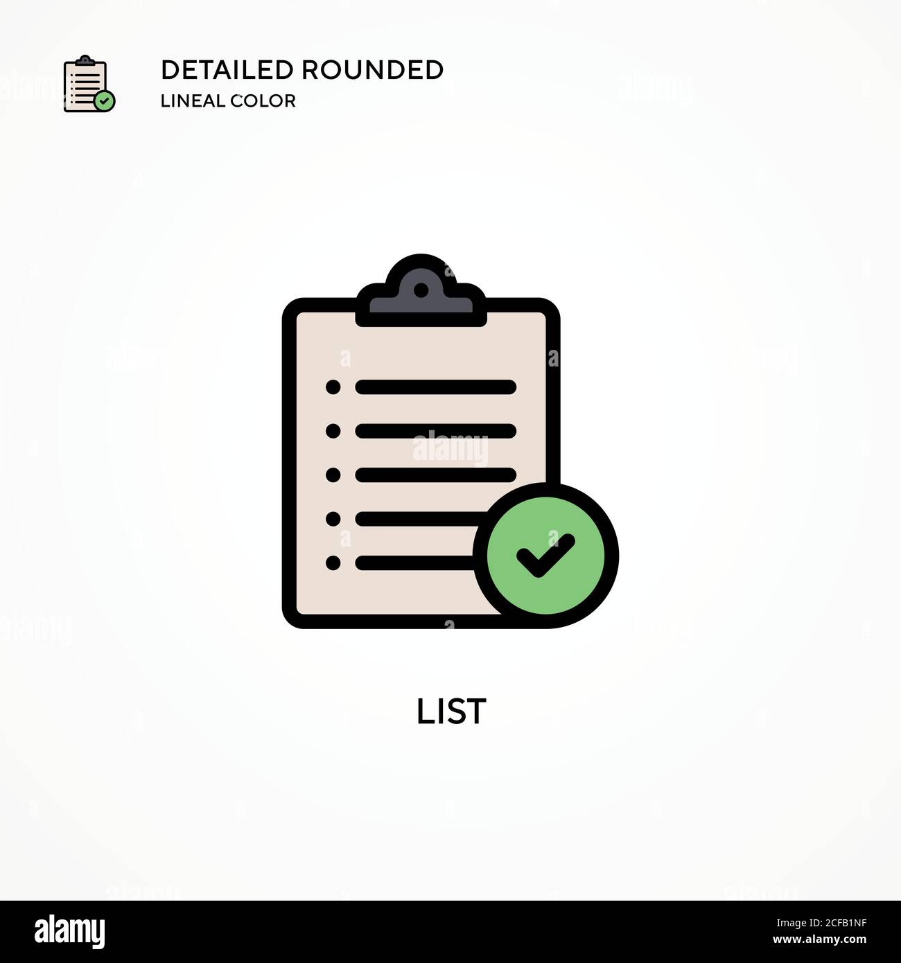 List vector icon. Modern vector illustration concepts. Easy to edit and ...