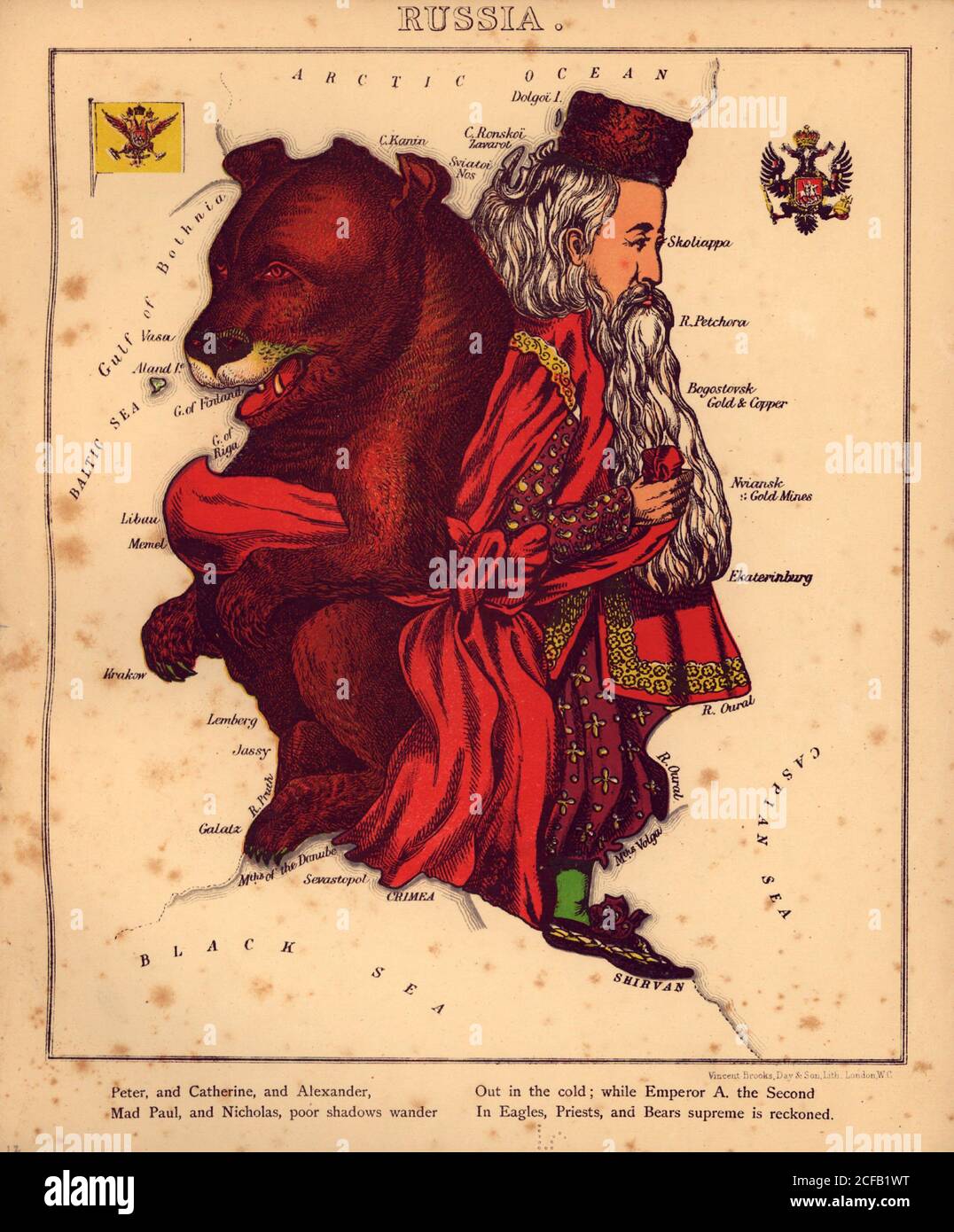 Anthropomorphic Map of Russia Stock Photo - Alamy