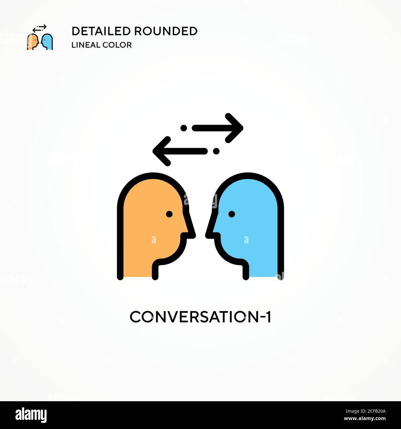 Conversation-1 vector icon. Modern vector illustration concepts. Easy ...