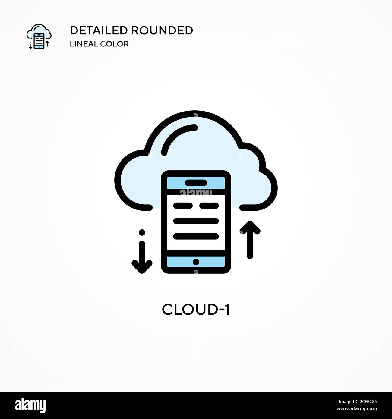 Cloud-1 vector icon. Modern vector illustration concepts. Easy to edit ...