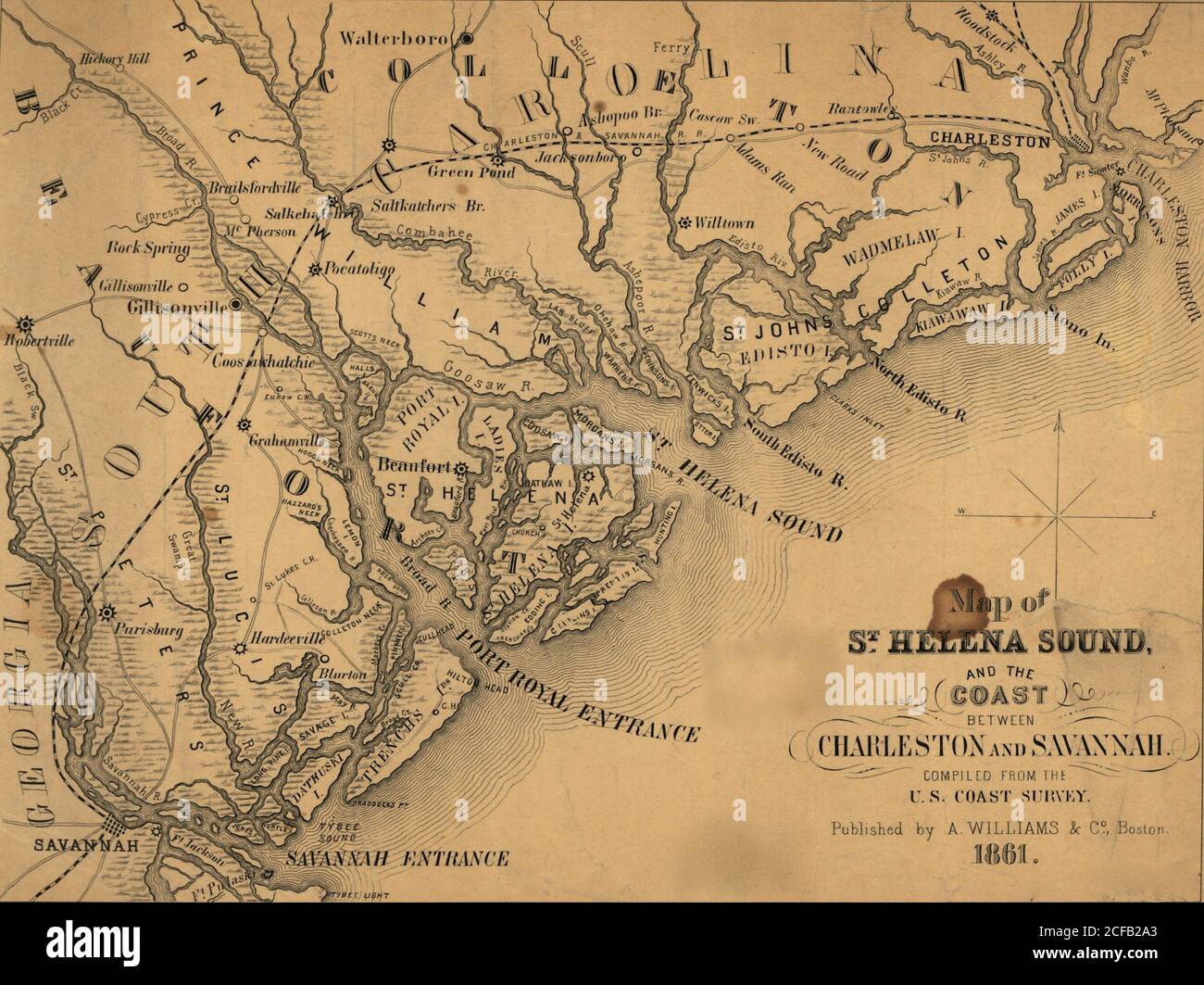 St. Helena Sound, and the coast between Charleston and Savannah - 1861 ...