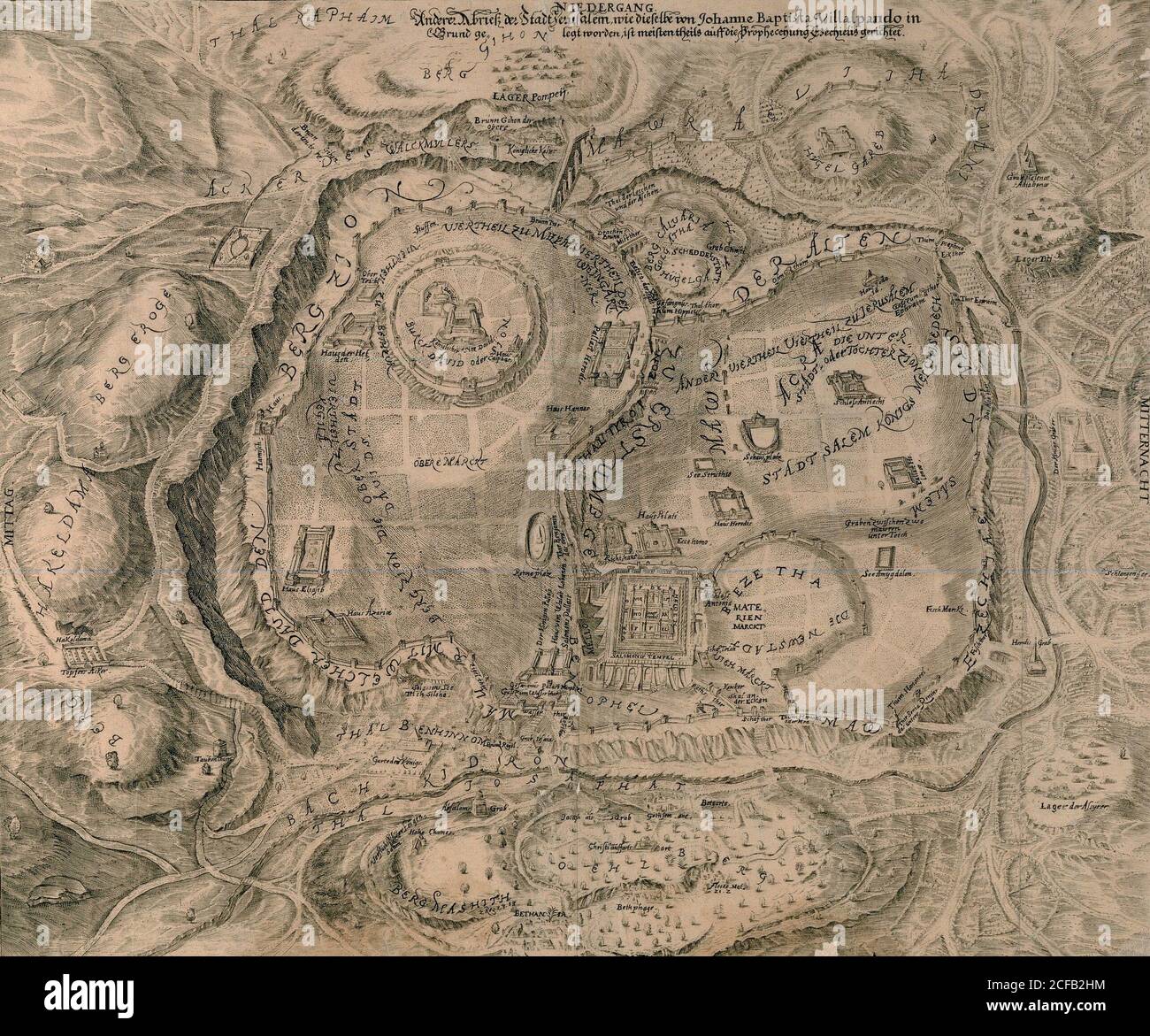 Antique Map of Jerusalem Stock Photo - Alamy